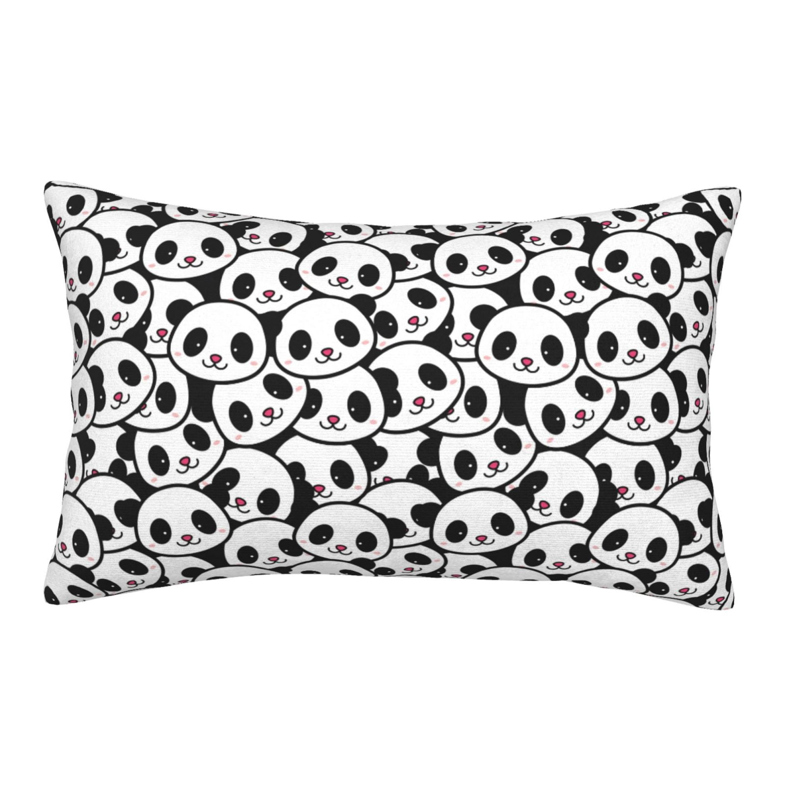 Coaee Cute Panda Face for Pillowcase, Double-Sided Printed Pillowcase ...