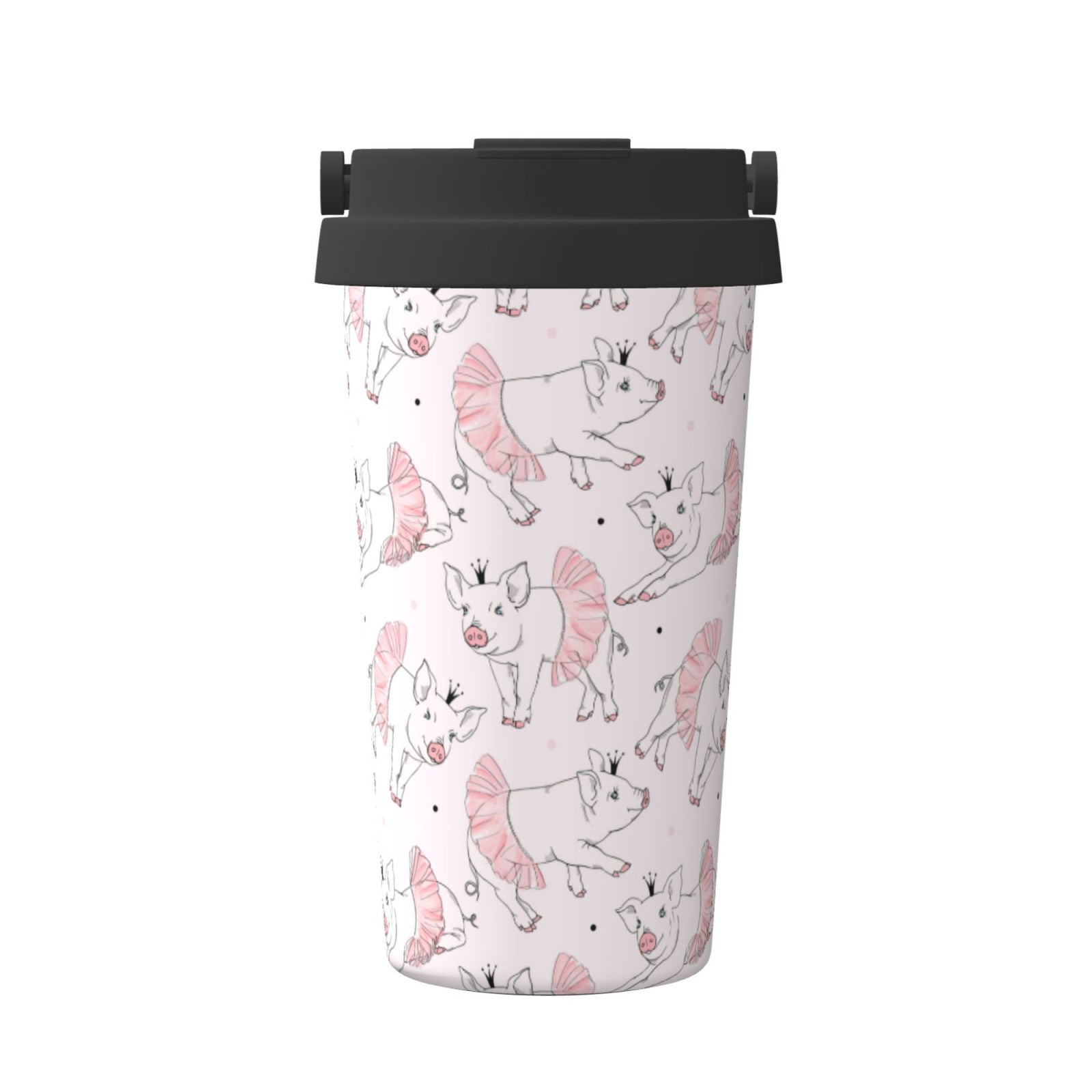 Coaee Cute Piggy Ballerina for Carry Insulated Coffee Mug Insulated ...