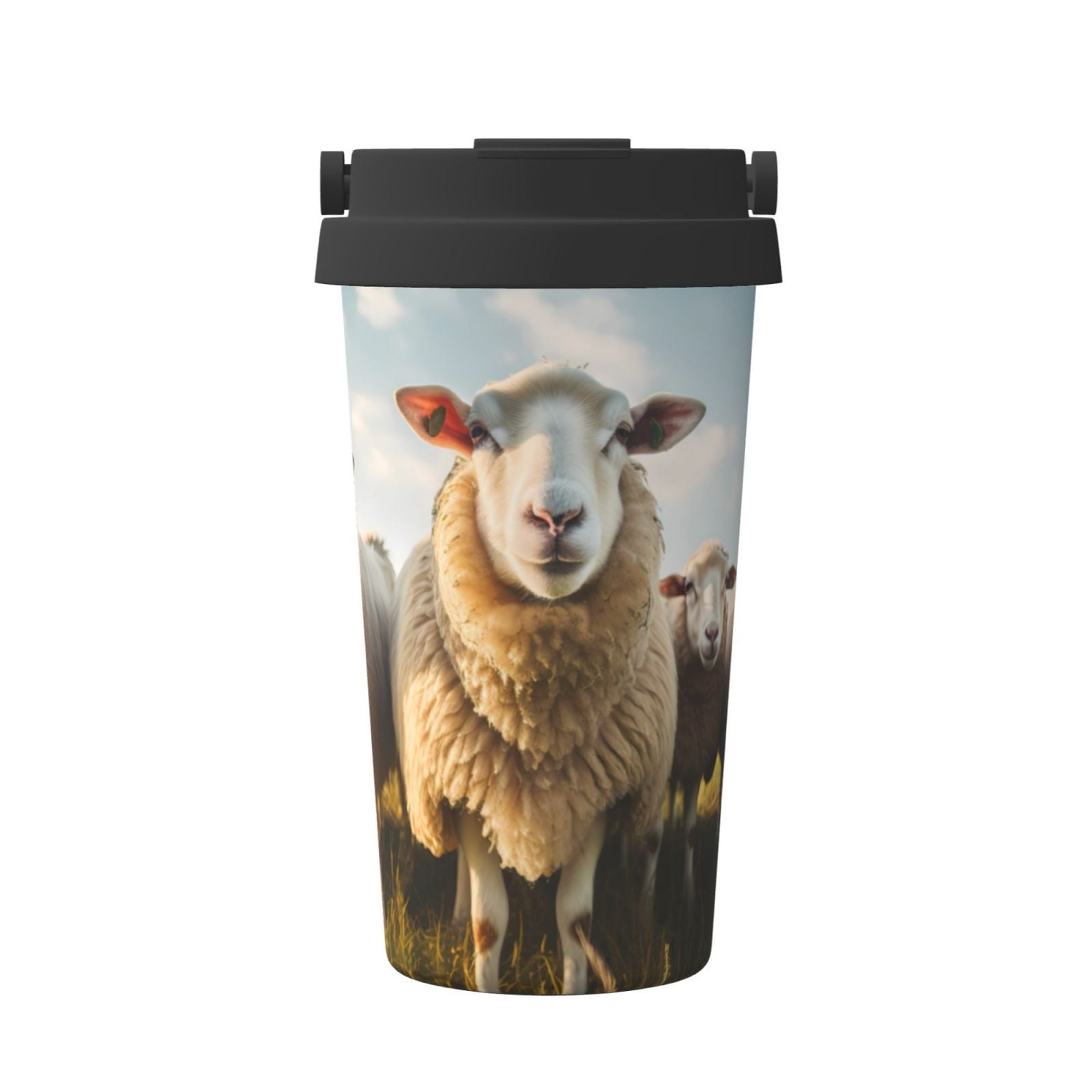 Coaee Cute Prairie Sheep Herd for Carry Insulated Coffee Mug Insulated ...