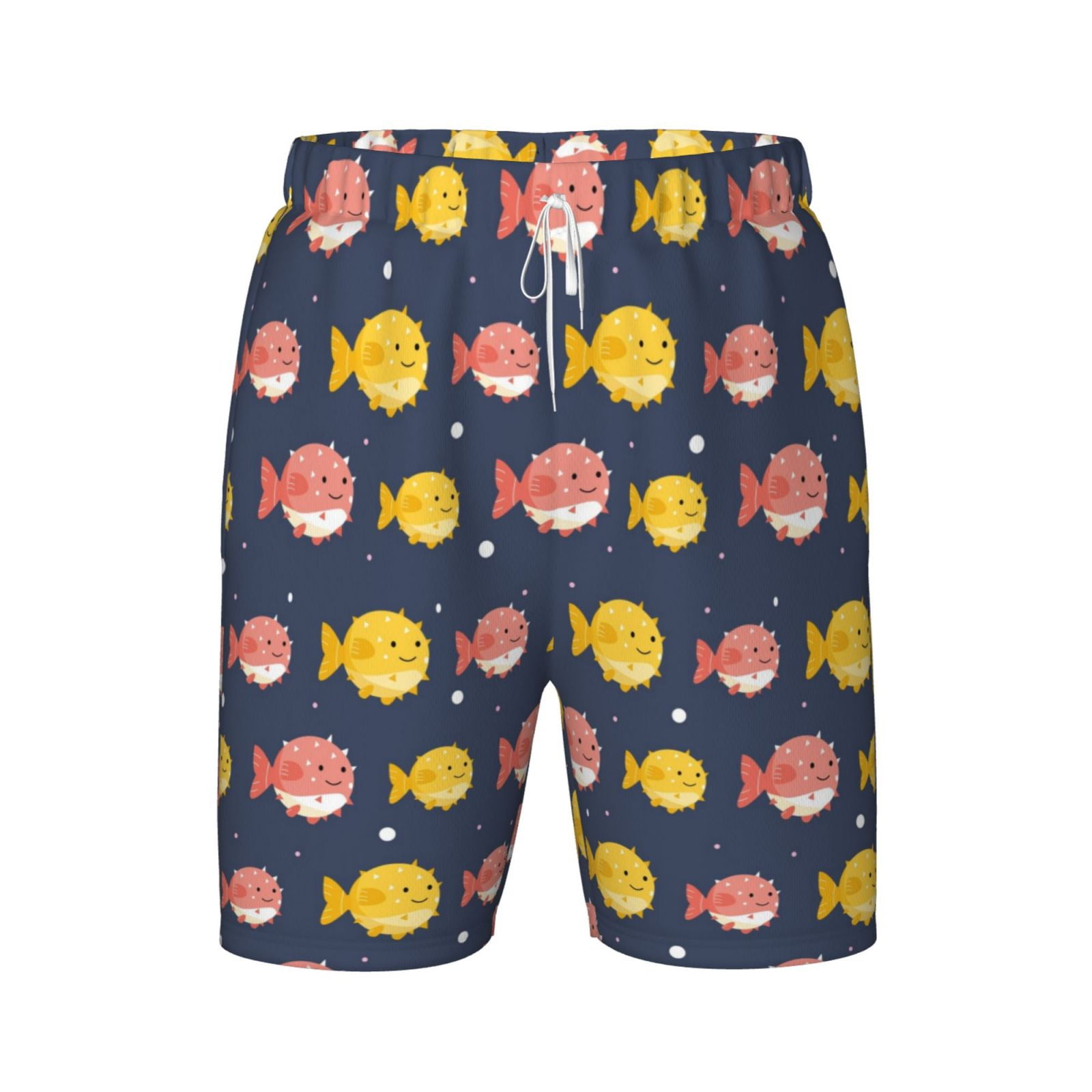Coaee Cute Puffer Fish for Boys Swim Trunks Compression Liner Swim ...