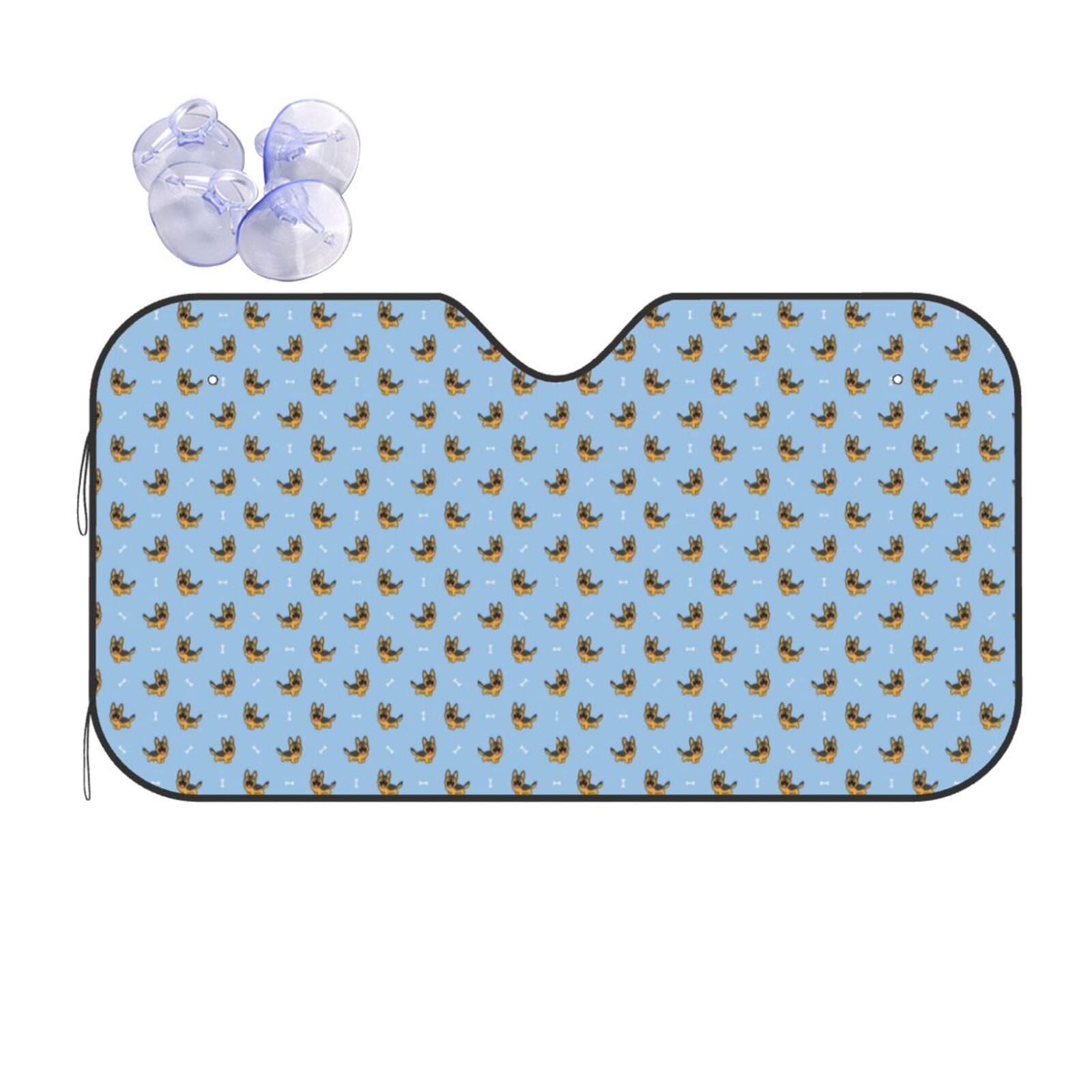 Coaee Cute Puppy Print Car Sunshade Windshield Sun Shade Reflect UV Sun ...