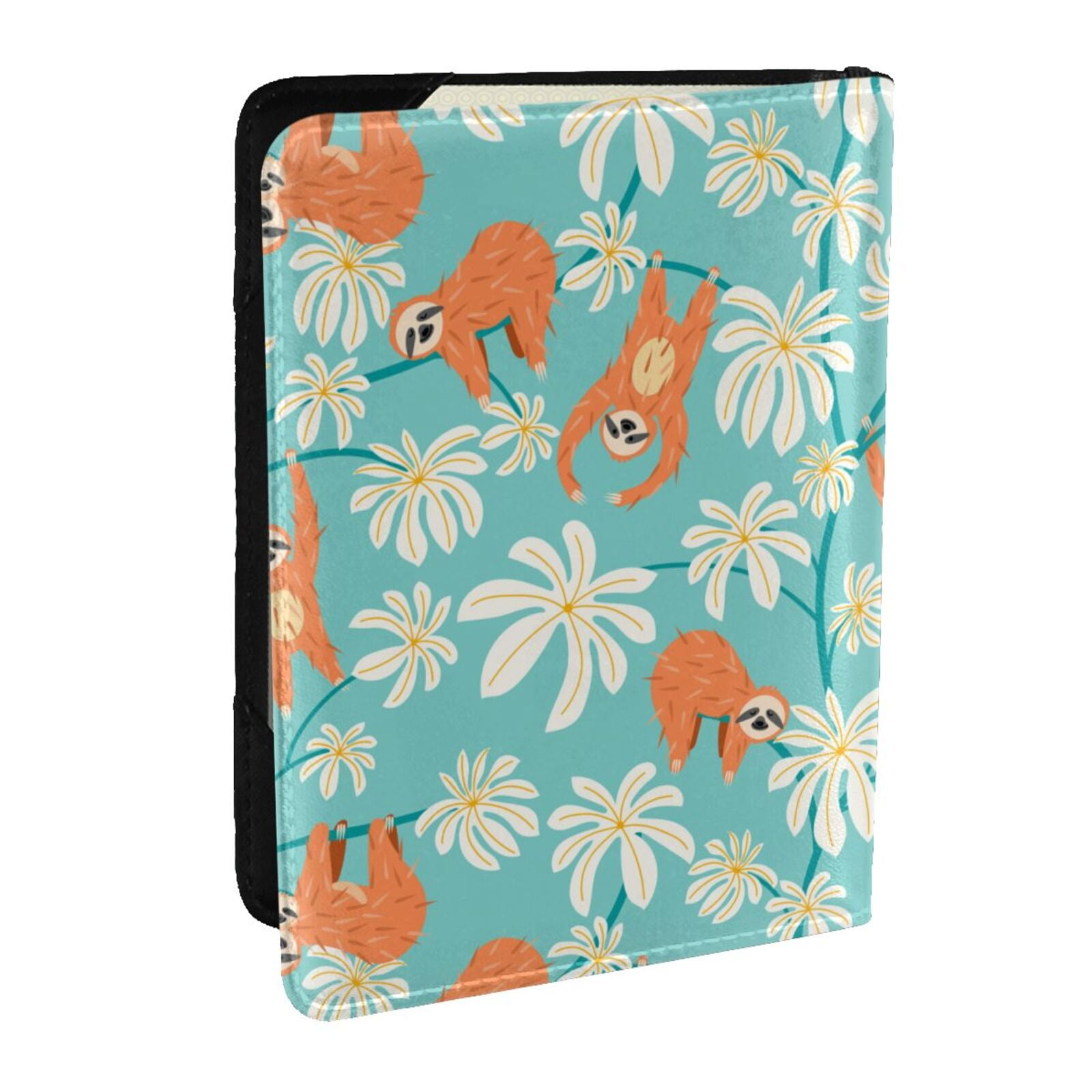 Coaee Cute Sloth on Floral Tree for Premium 4.5 x 6.5 Inch Passport ...