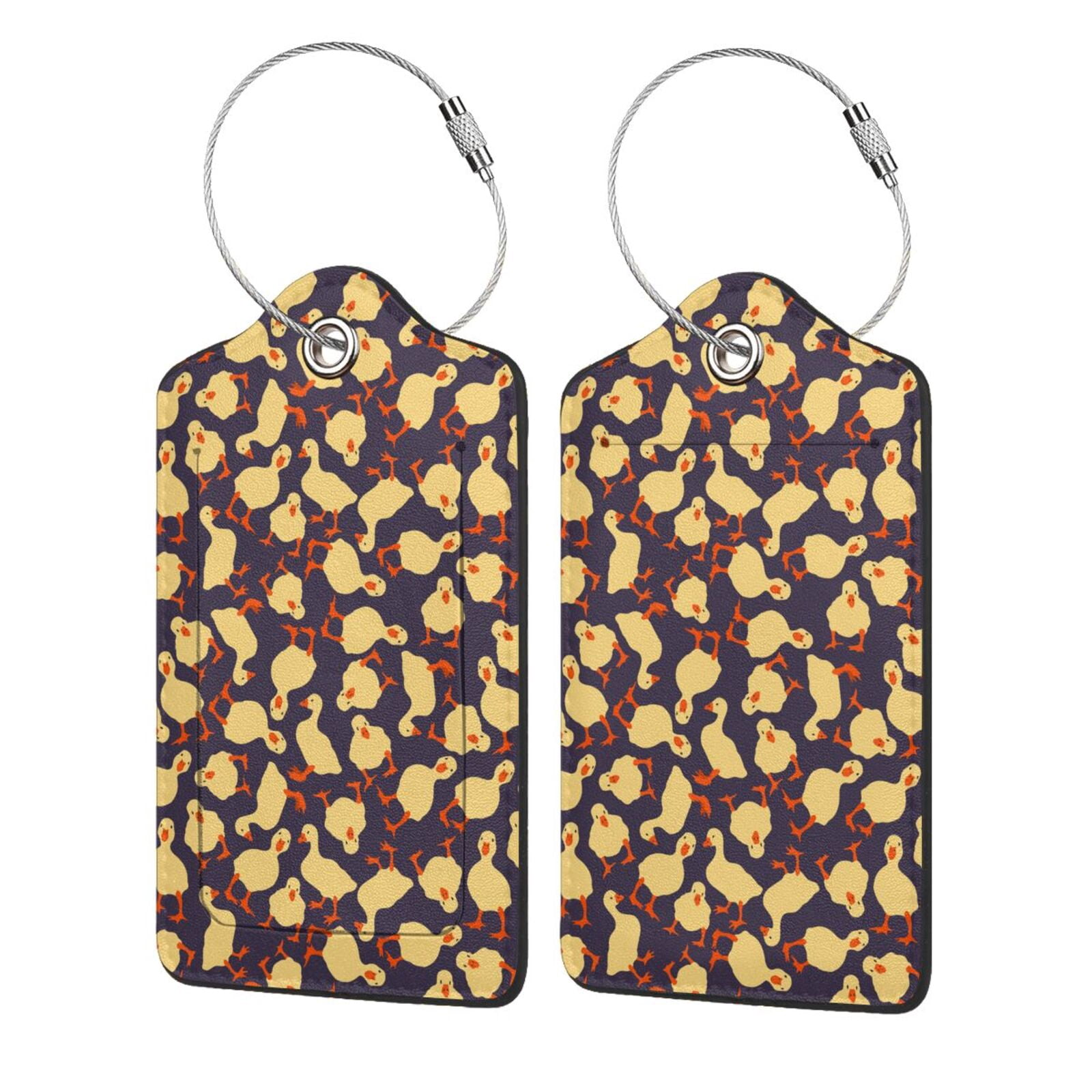 Coaee Cute Small Farm Birds Untethered Leather Luggage Tags for ...