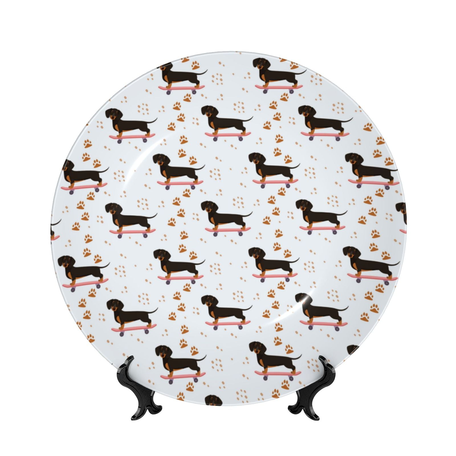 Coaee Dachshund Dog for Bone China Decorative Plate Decorative Plate ...