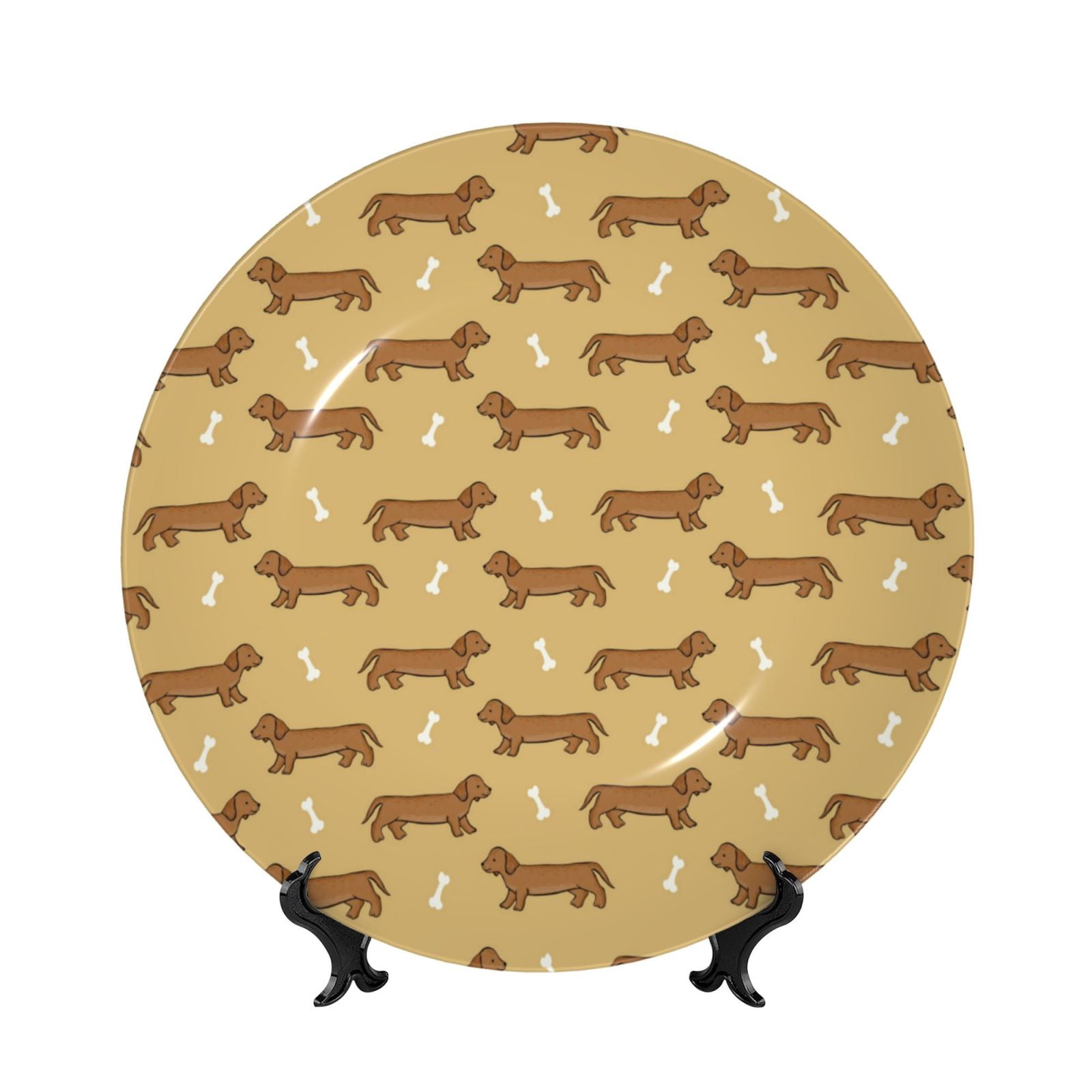 Coaee Dachshund Dog Puppy for Bone China Decorative Plate Decorative ...