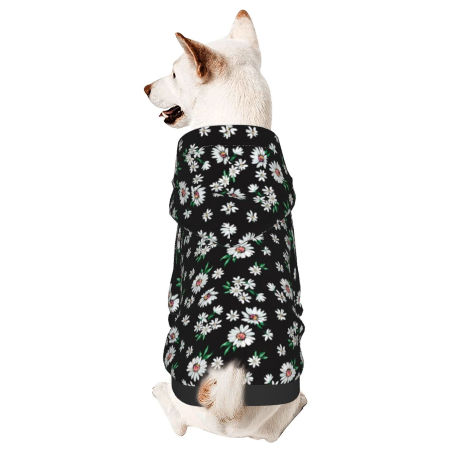 Coaee Daisies Flowers for Winter Dog Hoodie Warm Small Dog Sweatshirts ...