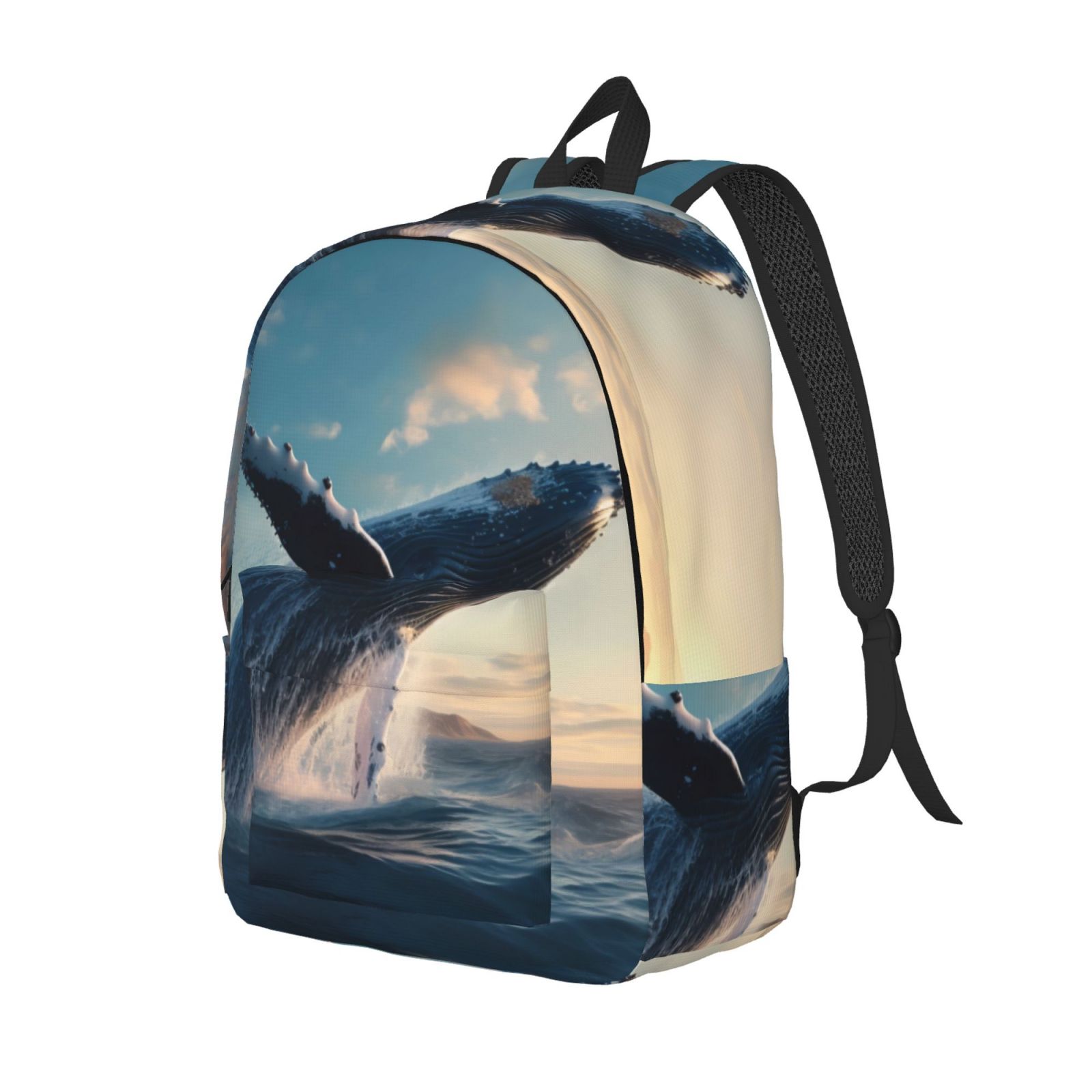Coaee Dancing Whale for Canvas Backpack for Hiking, Camping, Traveling ...