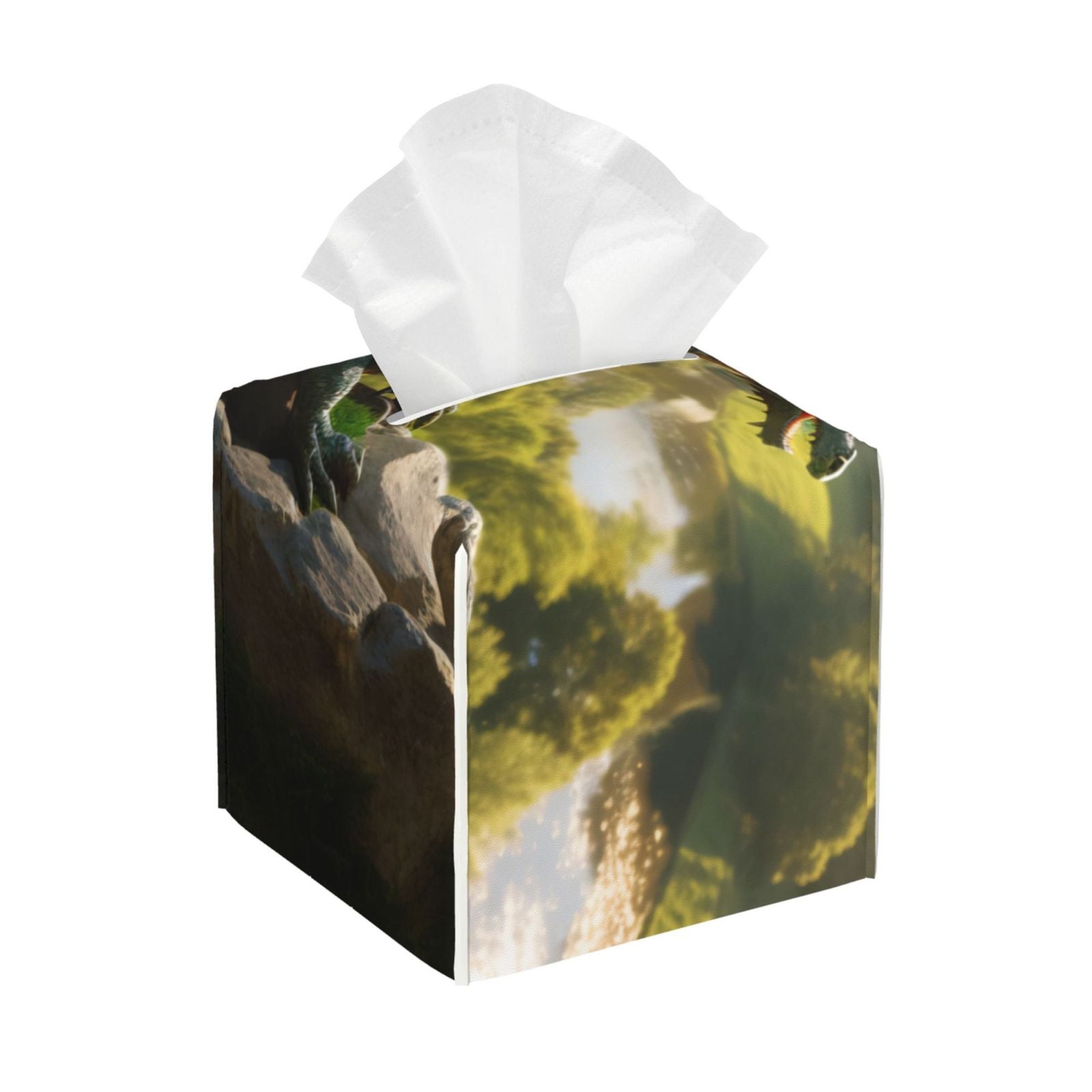 Coaee Deep Forest Stone Green Dragon for Leather Tissue Box Cover ...