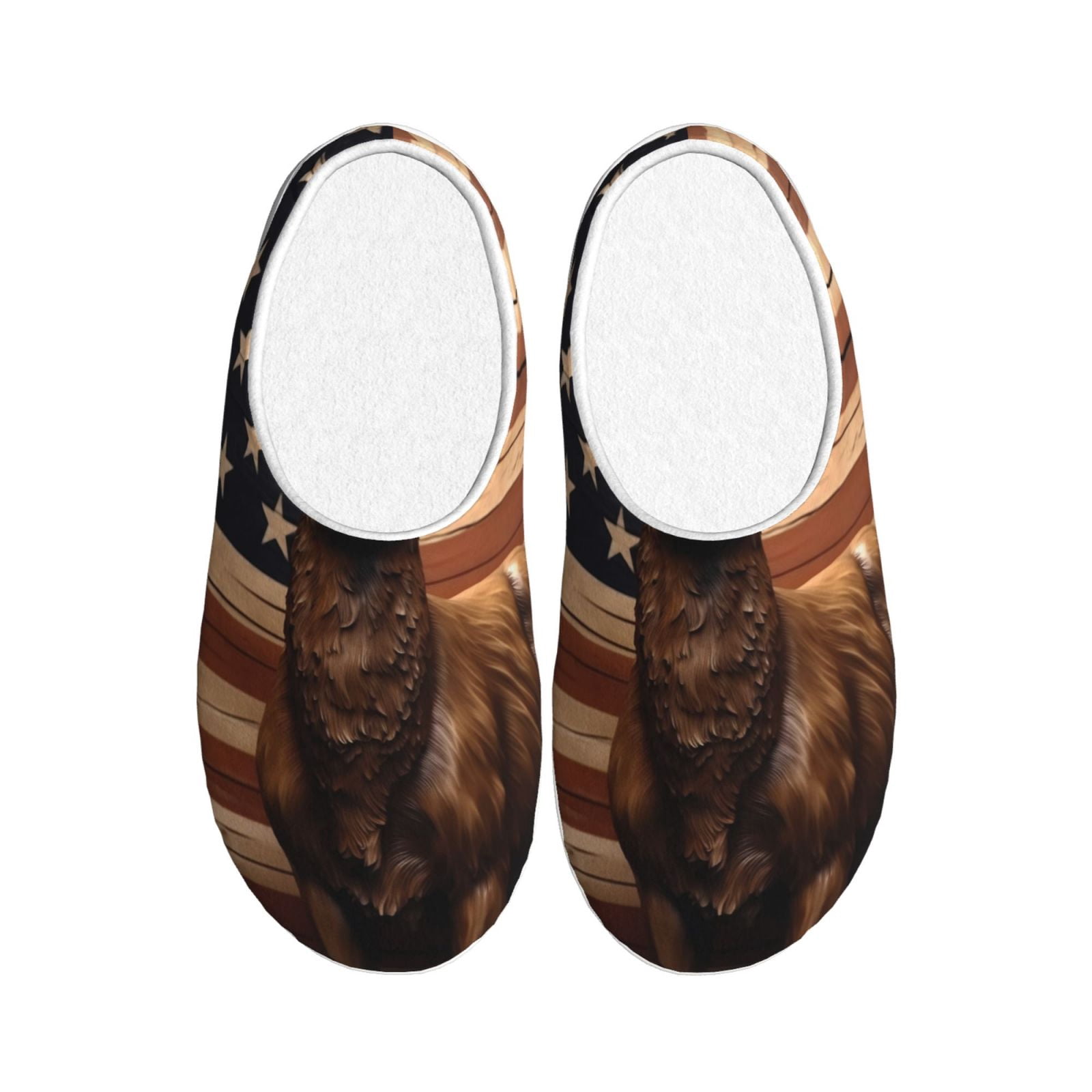 Coaee Deer American Flag Vintage for Mens Slippers Indoor Slip On Shoes ...
