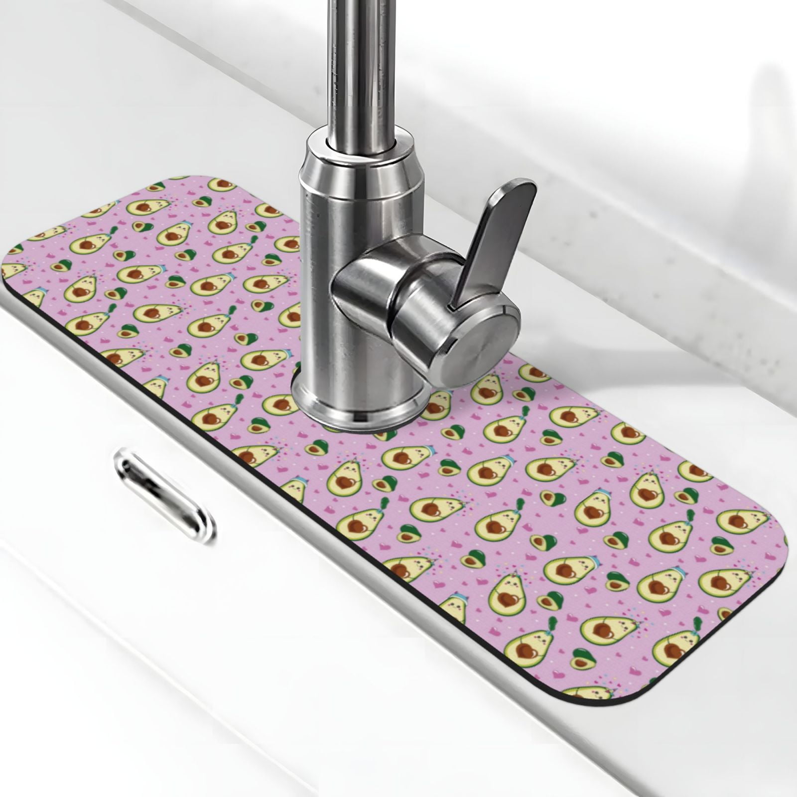 Coaee Different Avocados for Kitchen Sink Splash Guard Sink Faucet Mat ...