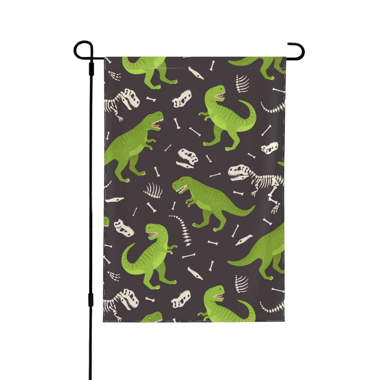 Coaee Dinosaur Skeleton Double Sided Garden Flag, Weather Resistant Yard Flag, Outdoor Decor ...