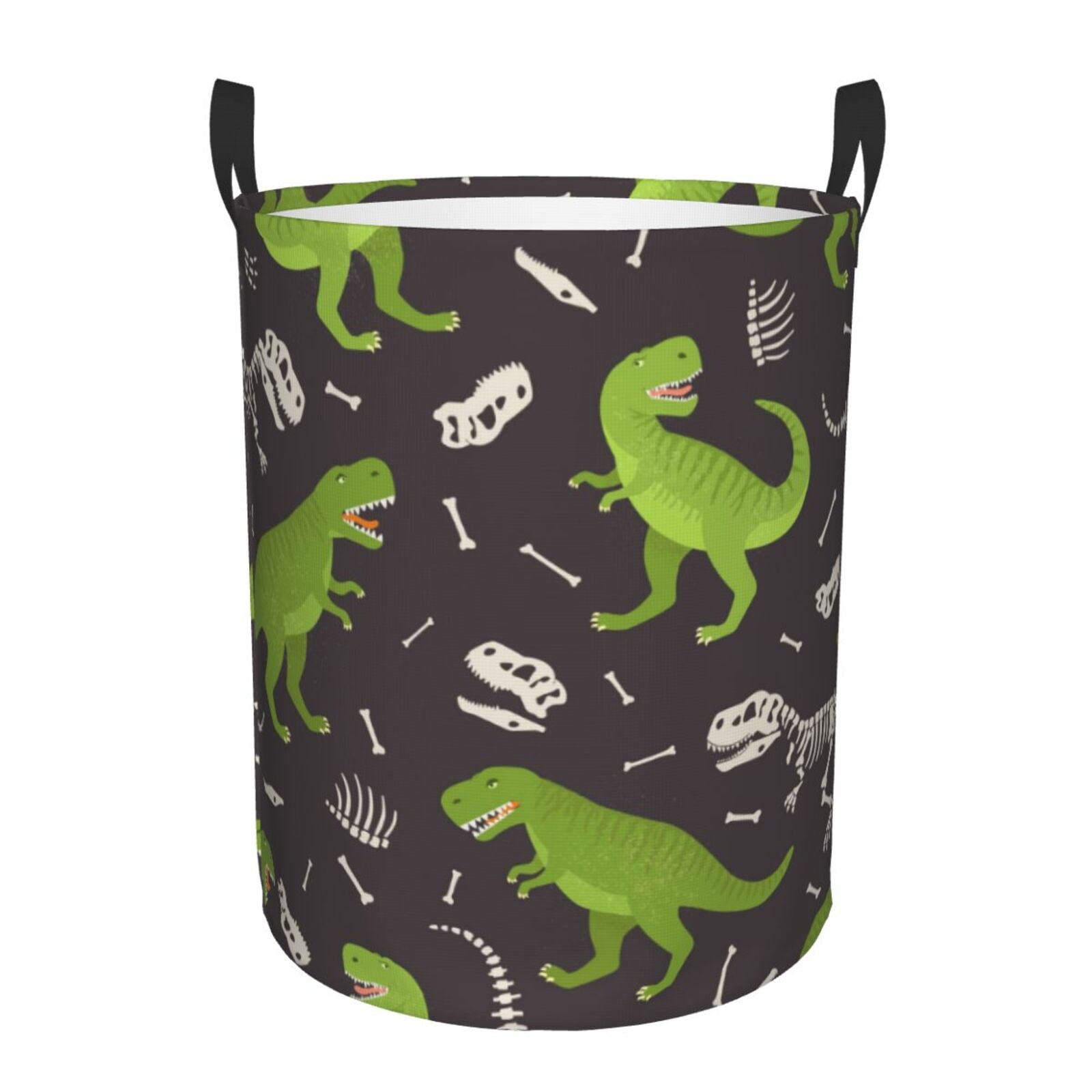 Coaee Dinosaur Skeleton Laundry Basket with Handle, Waterproof Round ...