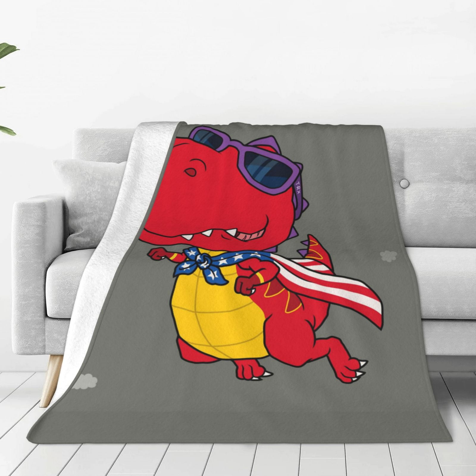 Coaee Dinosaur Super Hero Cartoon Ultra-Soft Micro Fleece Blanket&Air ...