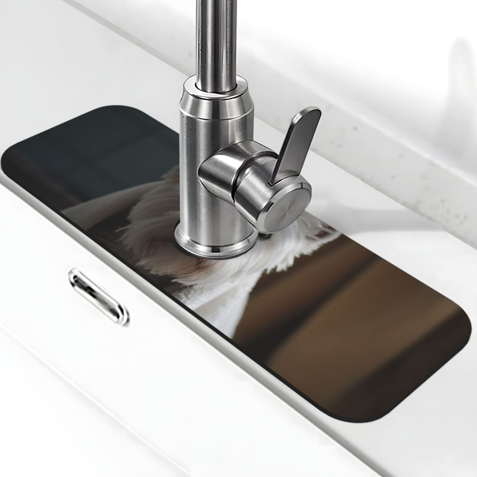 Coaee Dog Wrapped in Towel 1 for Kitchen Sink Splash Guard Sink Faucet ...