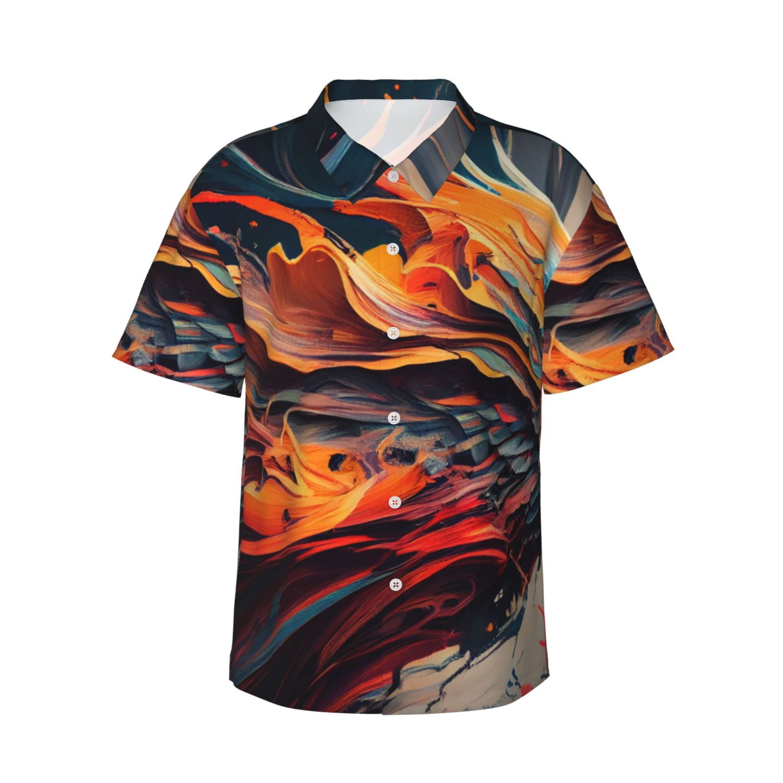 Coaee Dynamic Fire Bird Art for Men's Hawaiian Shirt Summer Beach ...