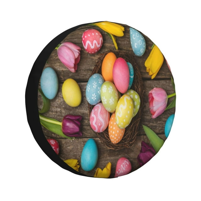 Coaee Easter eggs for Car Tire Sun Shield Spare Tire Protective Cover ...
