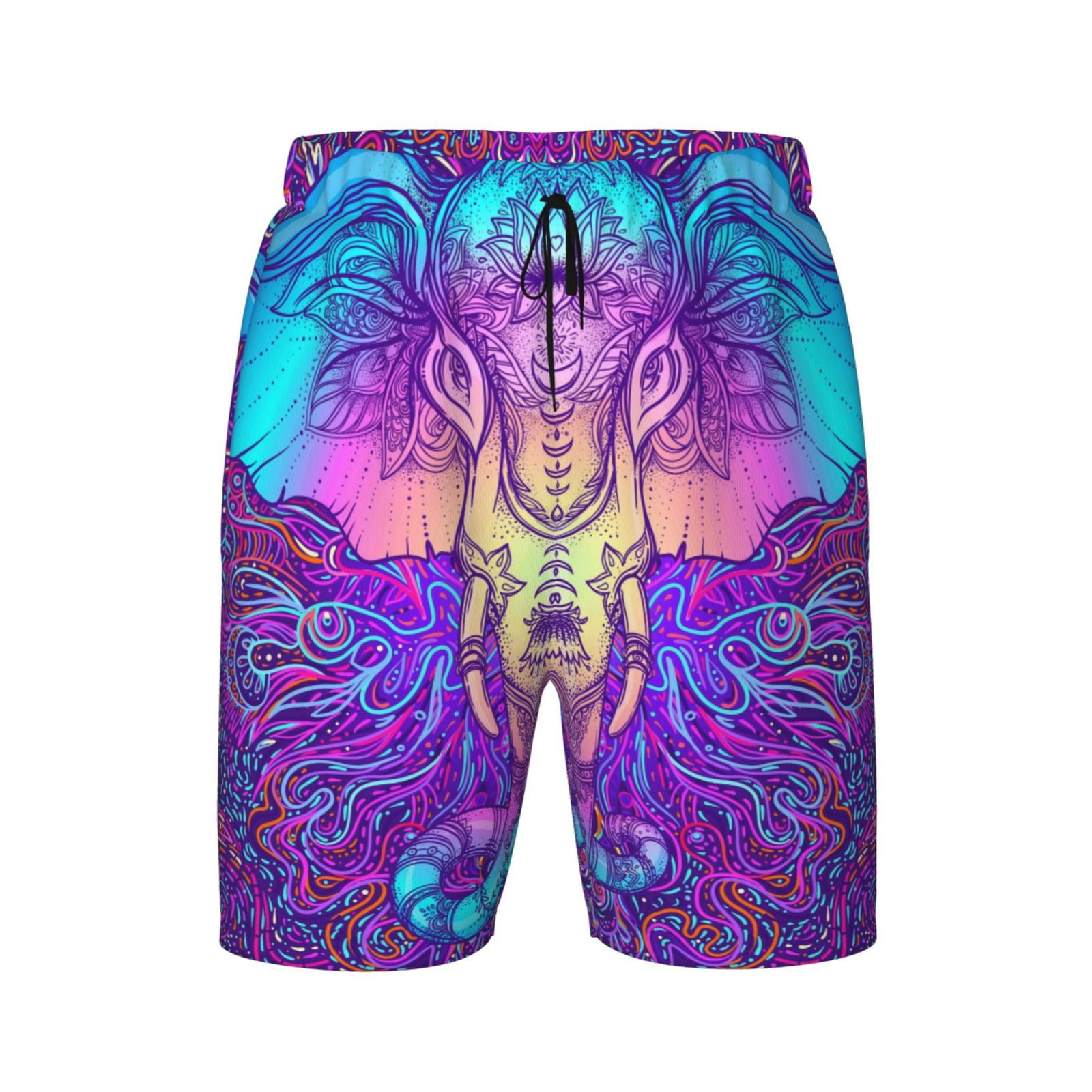 Coaee Elephant in Tribal Style for Boys Swim Trunks Compression Liner ...