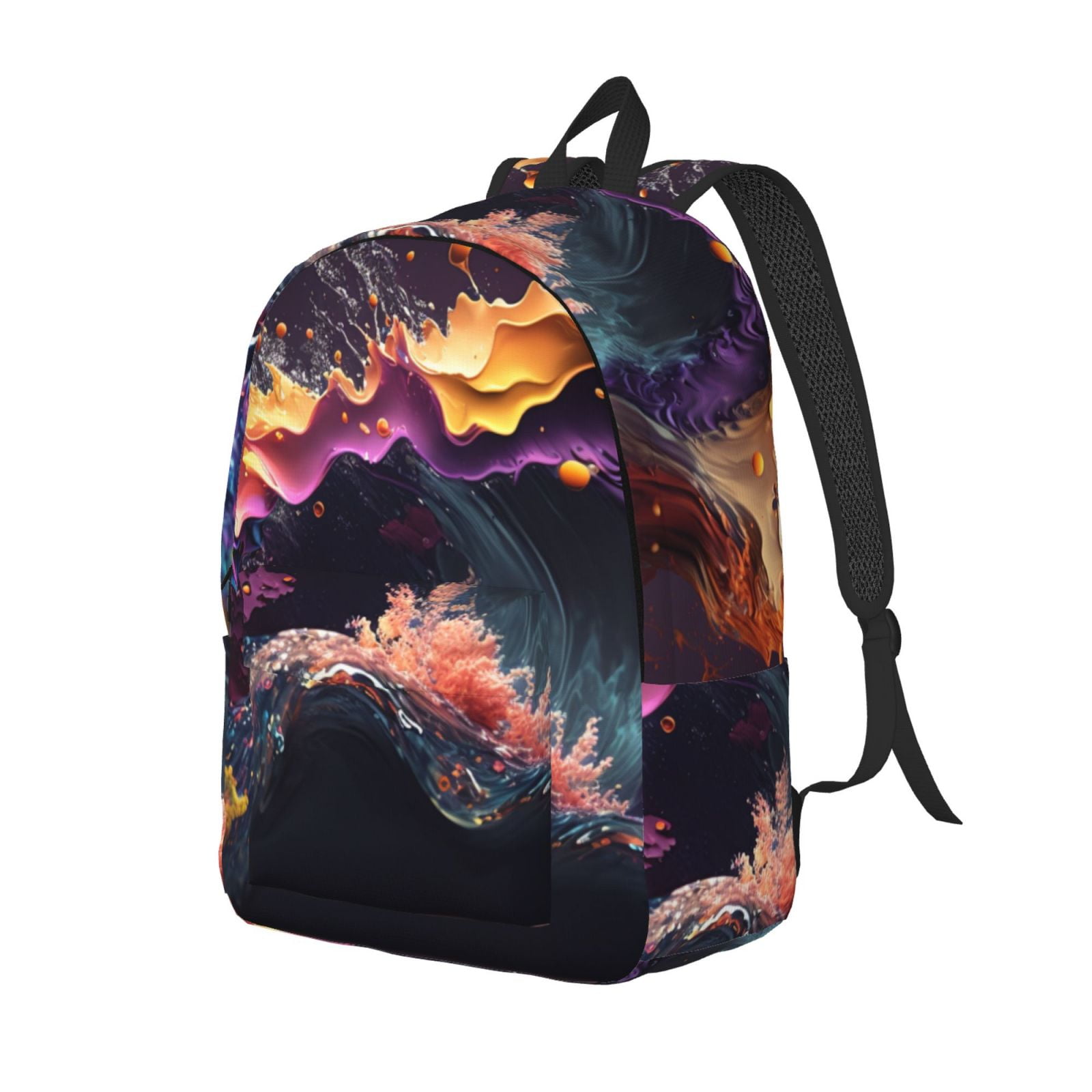 Coaee Explosive Fluid Splash Art for Canvas Backpack for Hiking ...
