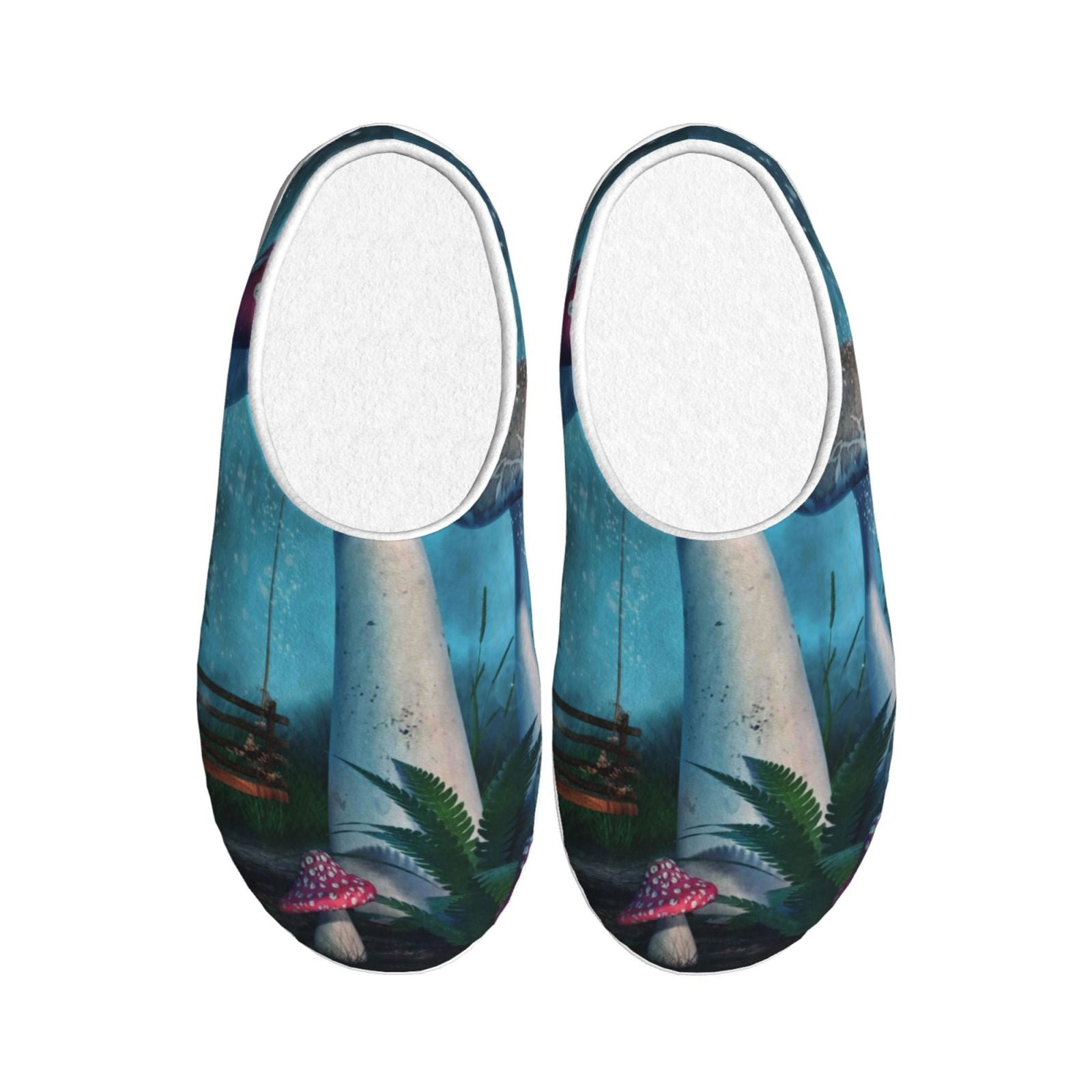 Coaee Fantasy Mushrooms for Mens Slippers Indoor Slip On Shoes Slippers ...