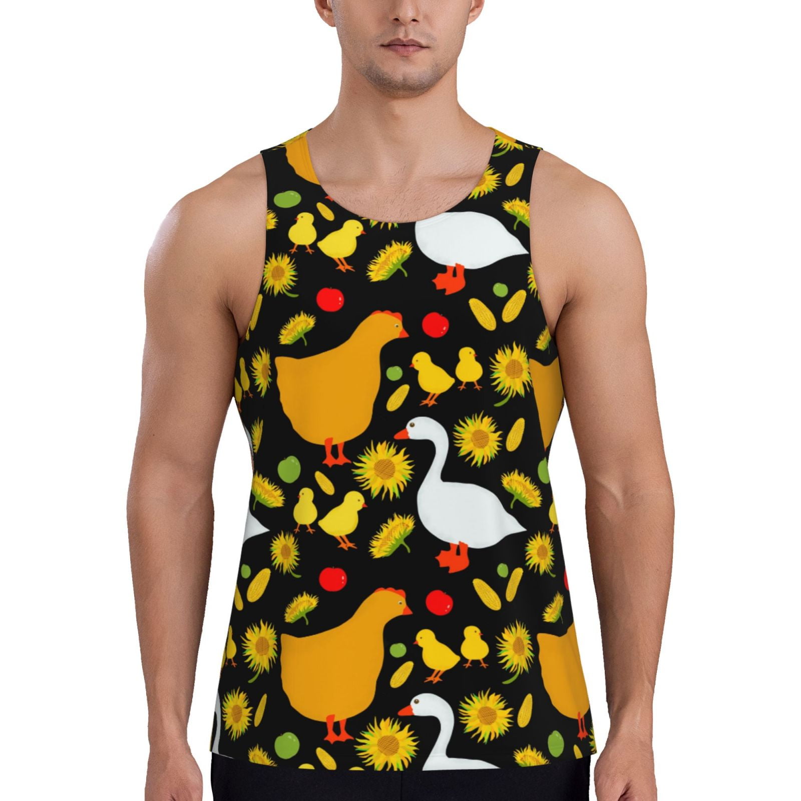 Coaee Farm Goose Men's Workout Tank Top, Men's Tank Top Sleeveless ...