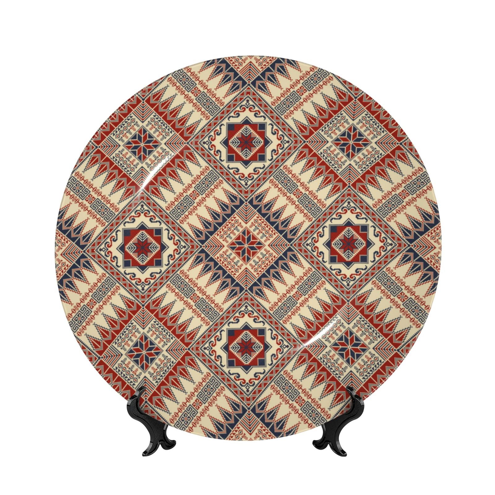 Coaee Fashion Tatreez (3) for Bone China Decorative Plate Decorative ...
