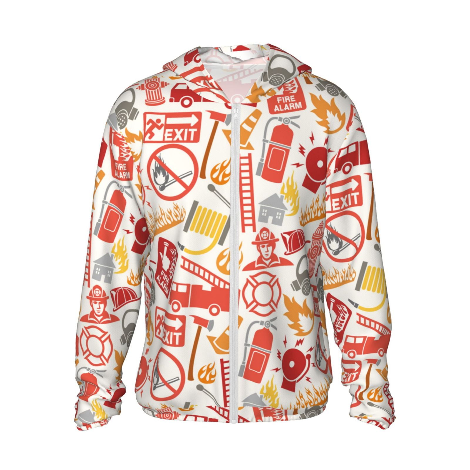 Coaee Firefighter Icons Men's and Women's UPF 50+ Sun Protection Hoodie ...