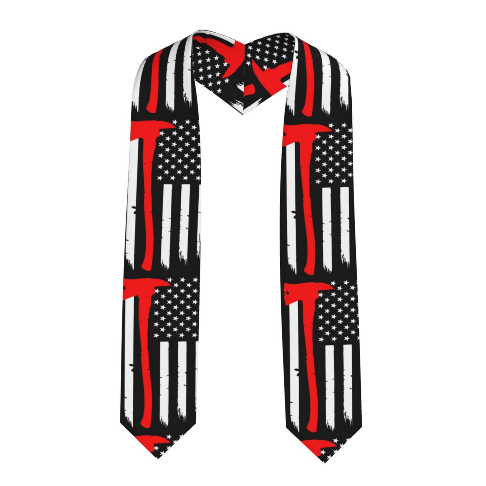 Coaee Firefighters USA Flag Graduation Stole, Unisex, 72" Long ...