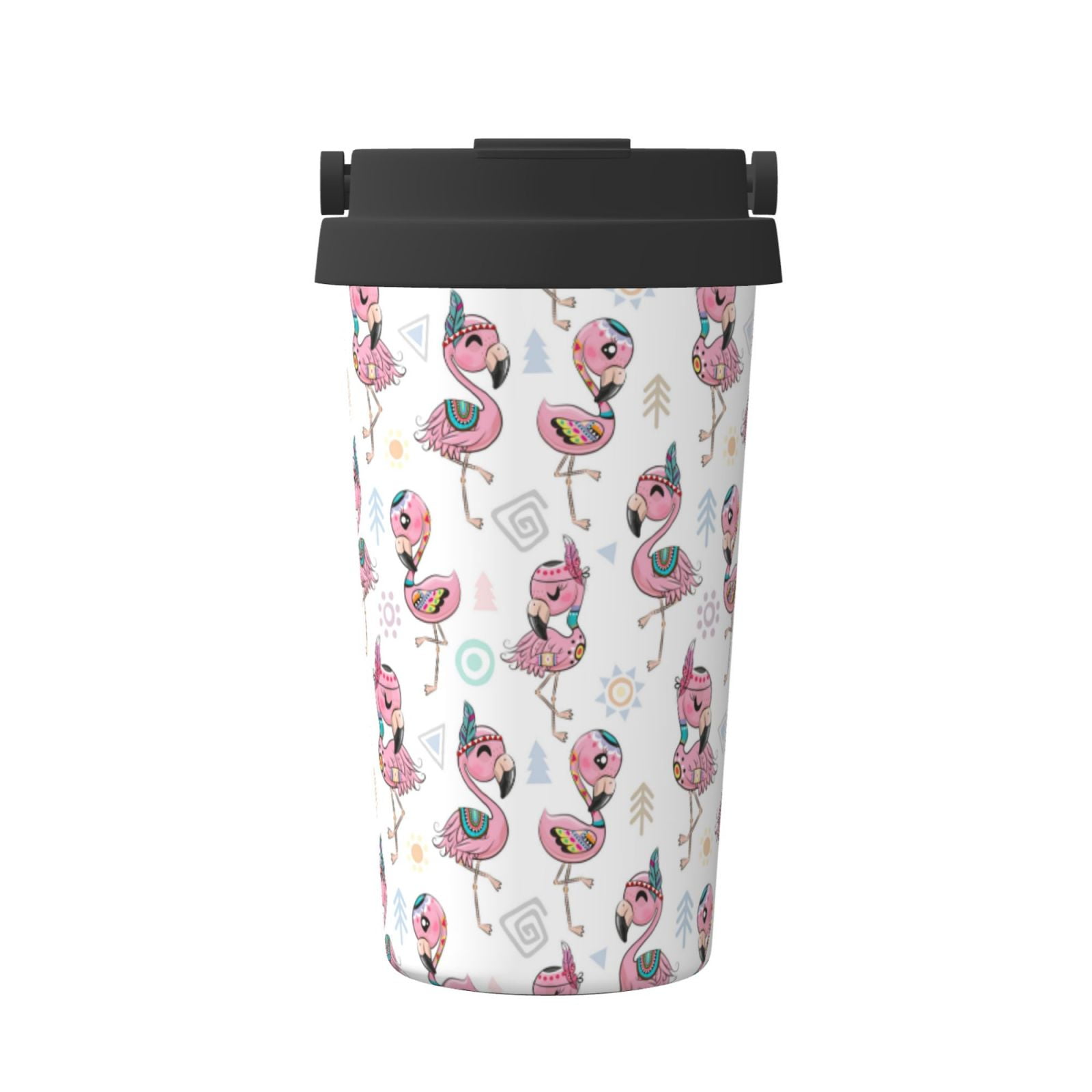 Coaee Flamingos Tribal for Carry Insulated Coffee Mug Insulated Coffee ...
