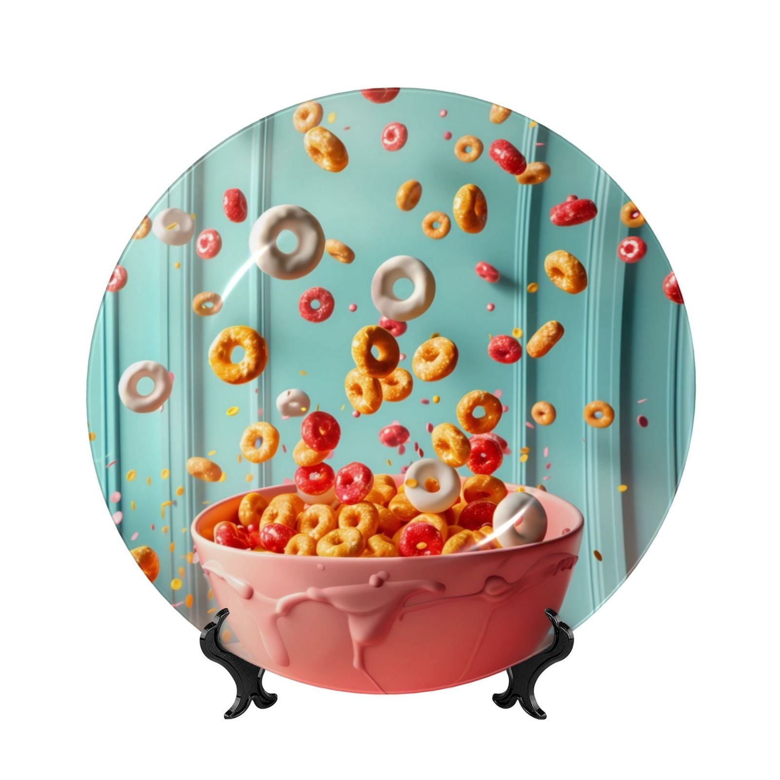 Coaee Floating Colorful Cereal for Bone China Decorative Plate ...