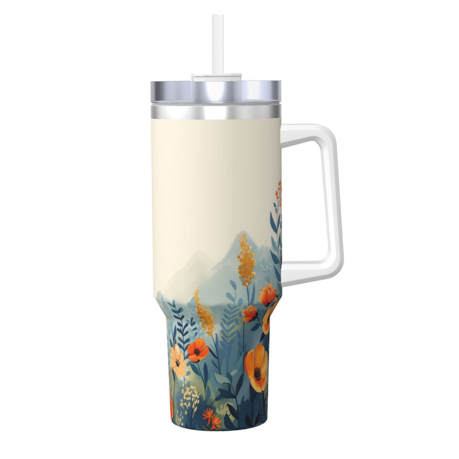 Coaee Floral Mountain Landscape for 40oz Insulated Kettle Water Bottle ...