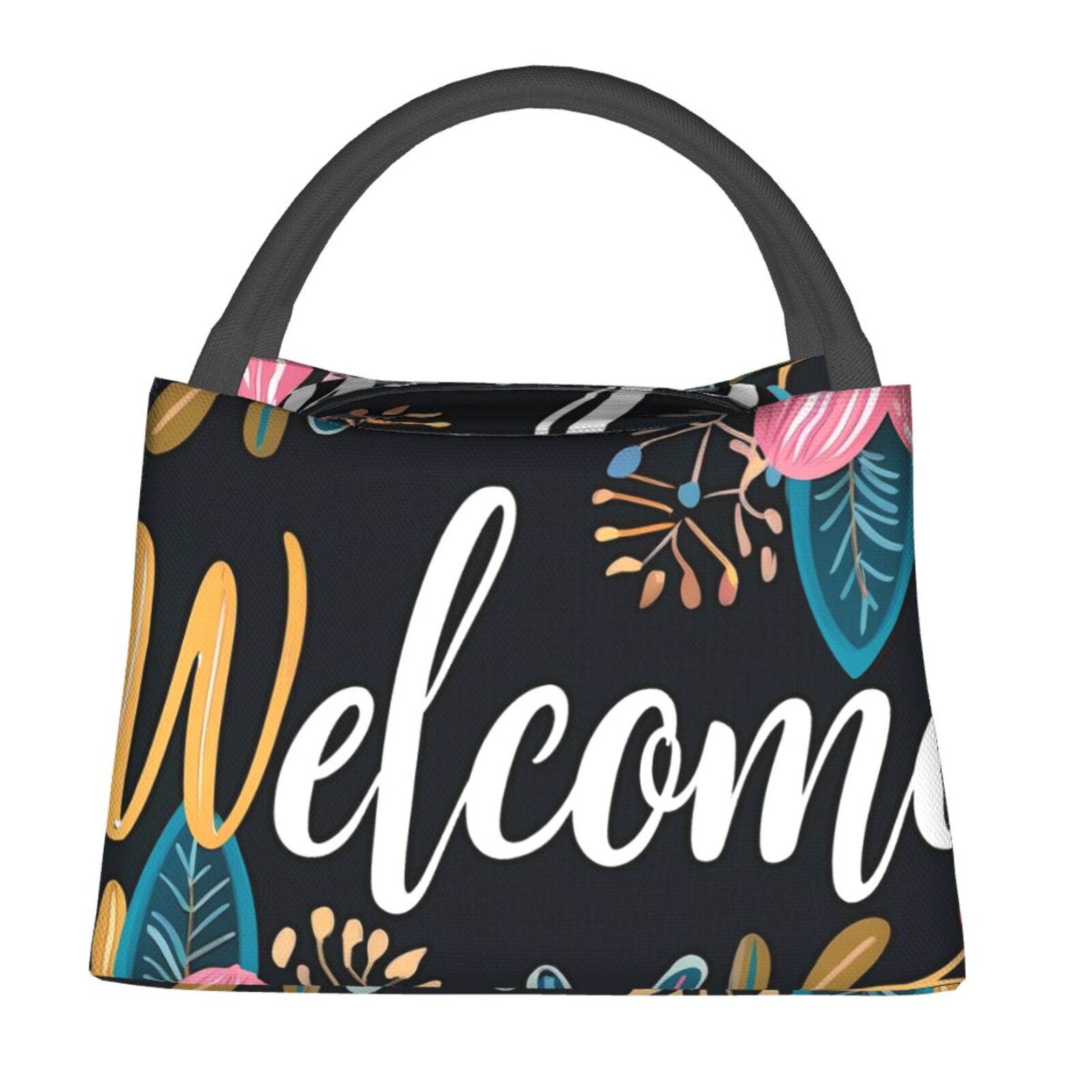 Coaee Floral Welcome Sign for Reusable Thermal Soft Leakproof Lunch Box ...
