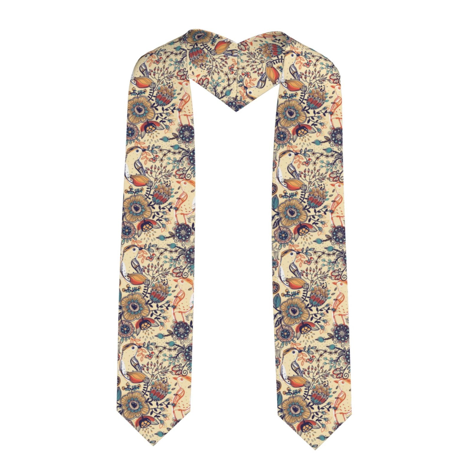 Coaee Floral With Birds And Fantasy Flowers Graduation Stole, Unisex ...