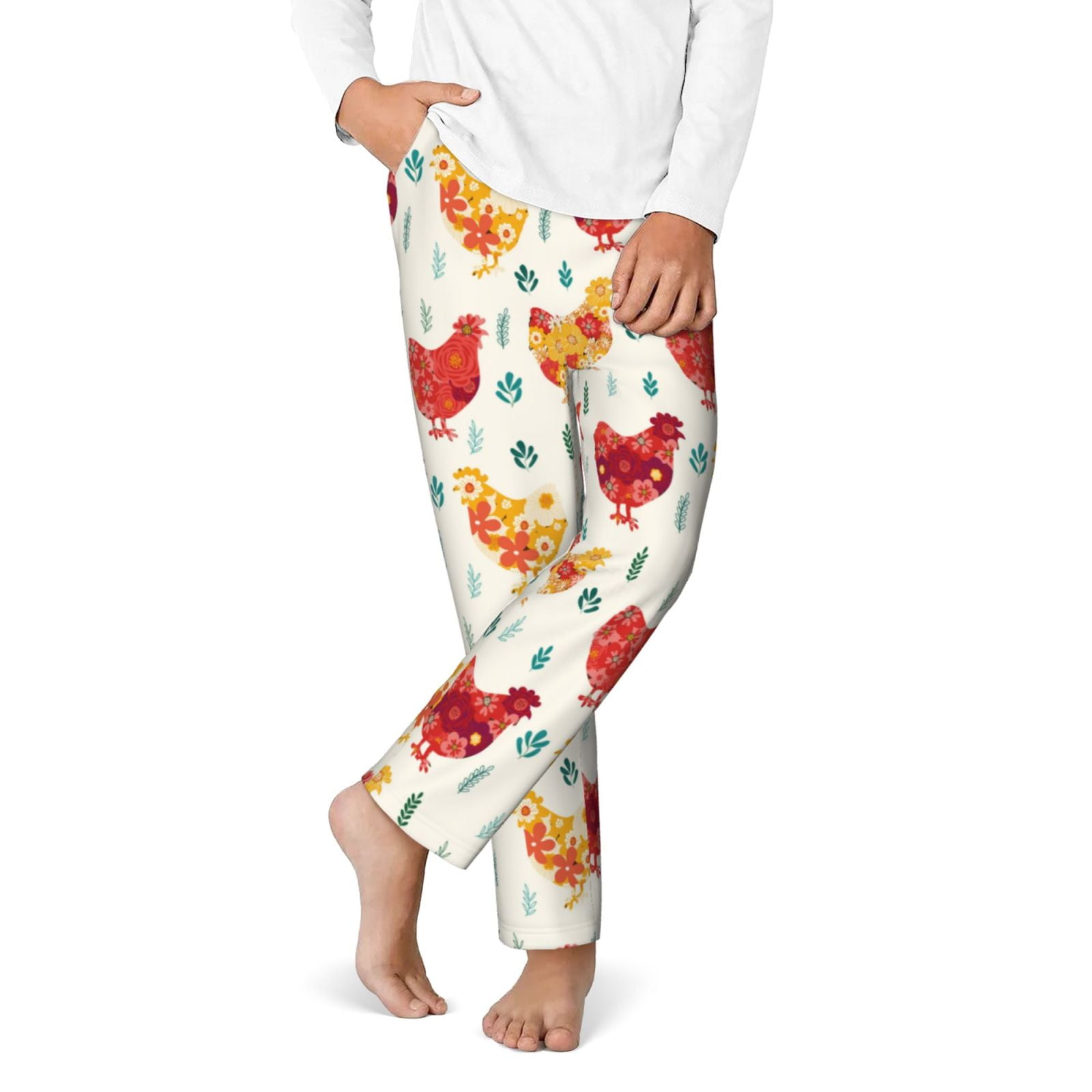 Coaee Flower Chicken for Teen lounge pants Comfortable Lounge Long ...