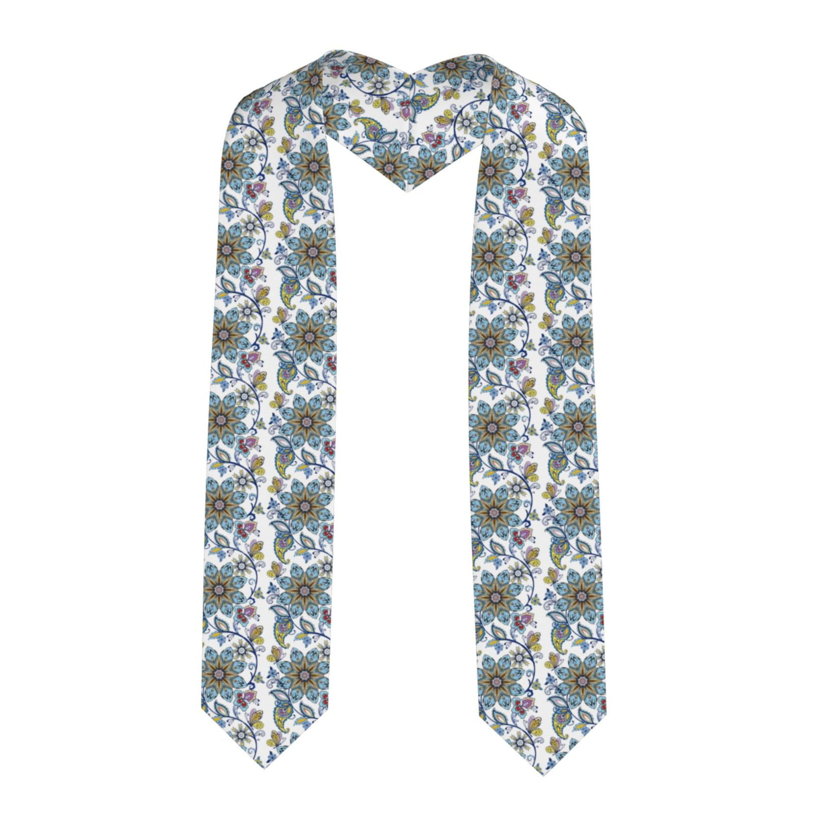 Coaee Flowers and Butterflies Graduation Stole, Unisex, 72" Long ...