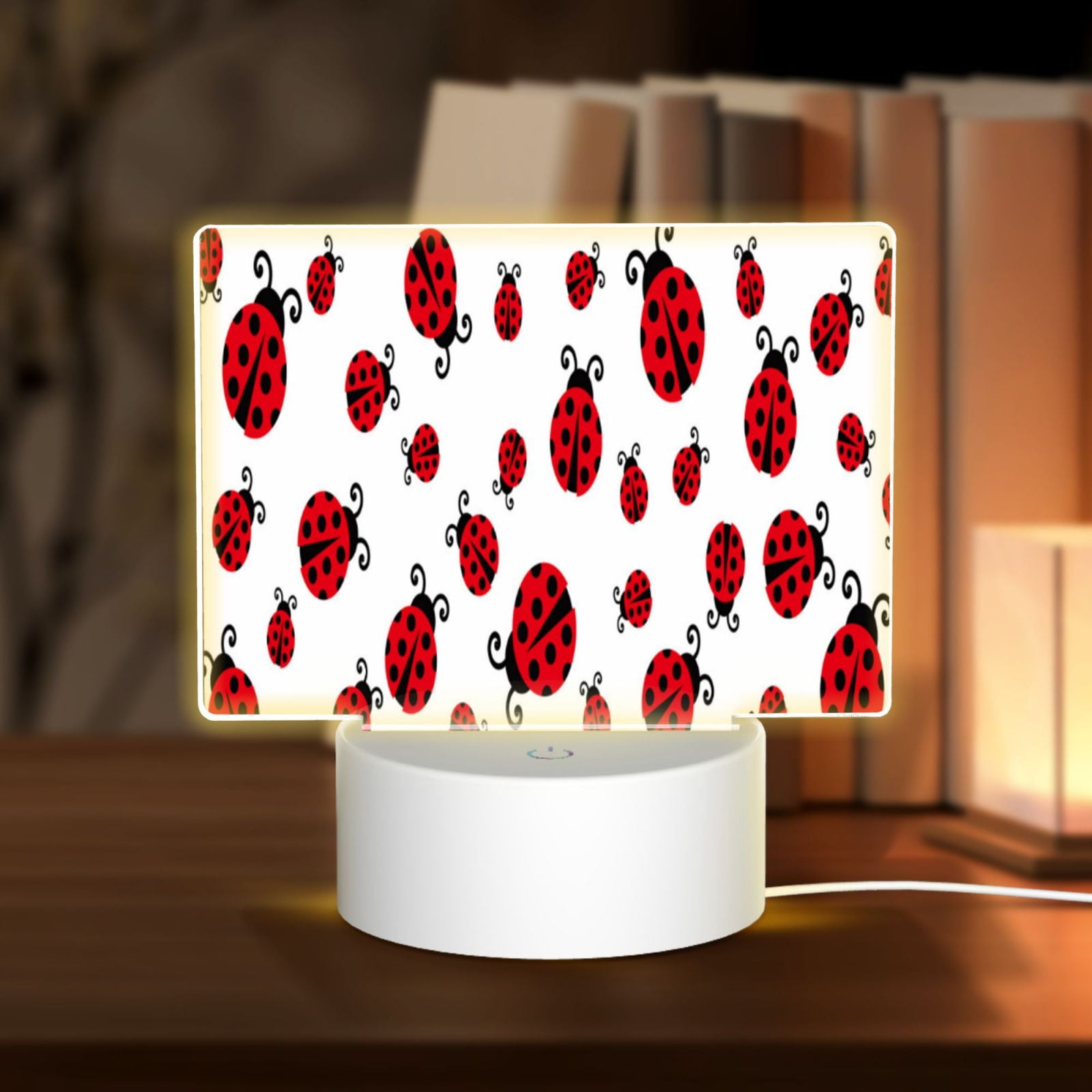 Coaee Fly Flying Ladybug for Rectangular Acrylic LED Desk Lamp 3 Color ...
