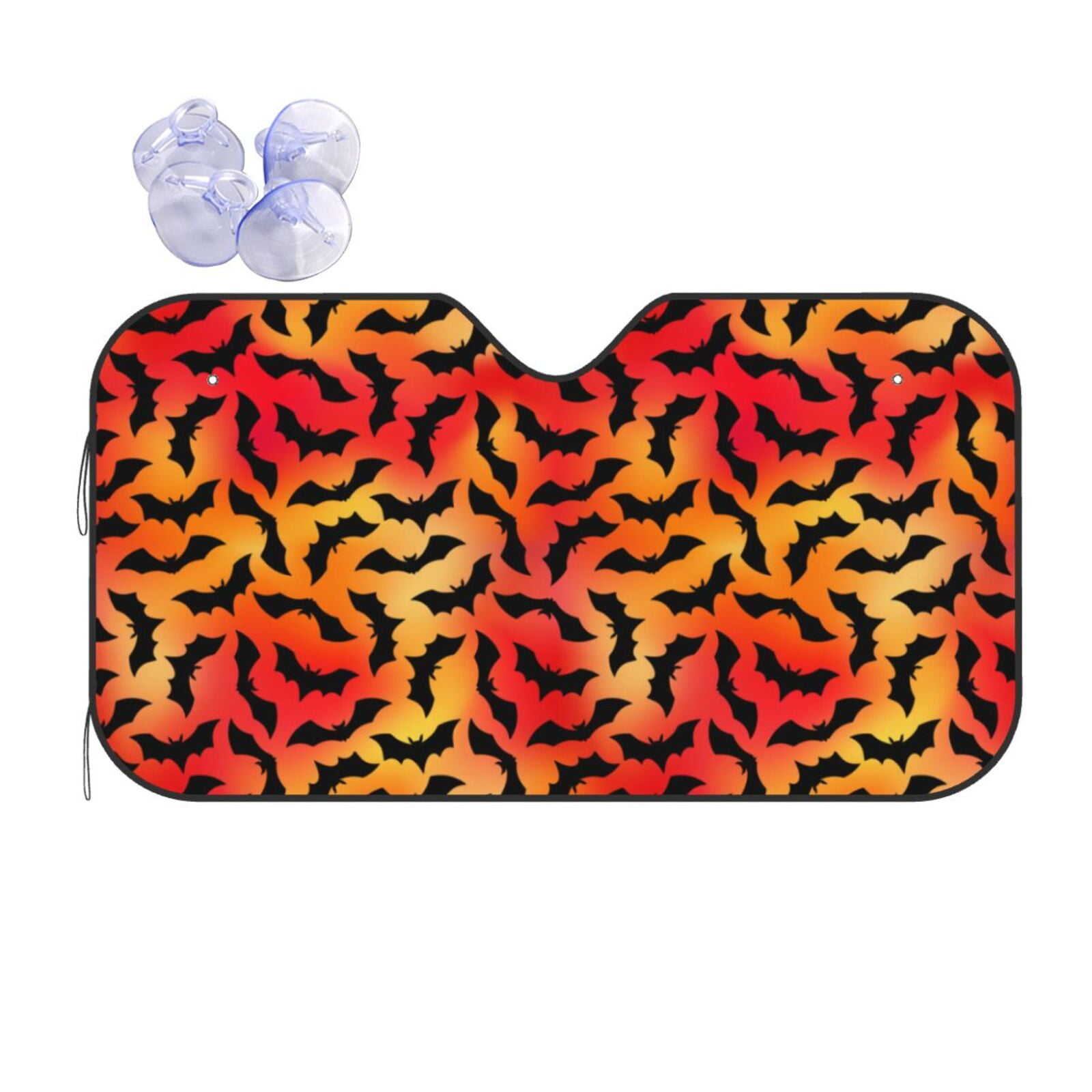 Coaee Flying Black Bat Print Car Sunshade Windshield Sun Shade Reflect ...