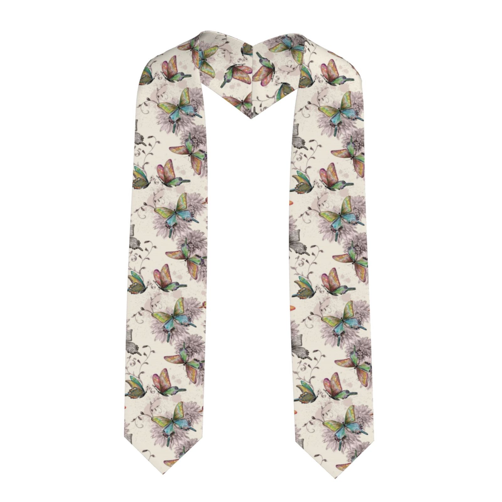 Coaee Flying Butterflies-1 Graduation Stole, Unisex, 72" Long ...