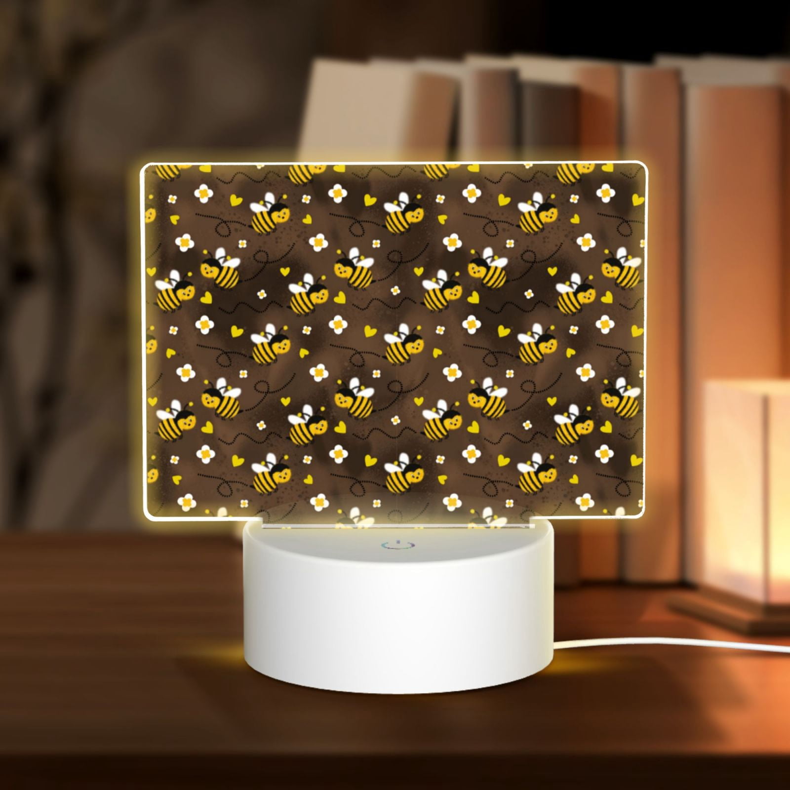 Coaee Flying Furry Honey Bees for Rectangular Acrylic LED Desk Lamp 3 ...