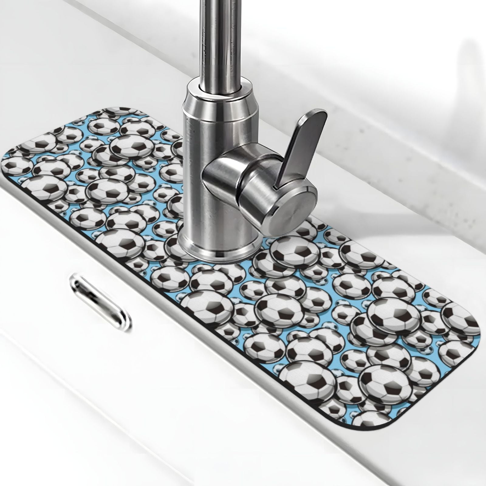 Coaee Football Soccer Ball for Kitchen Sink Splash Guard Sink Faucet ...