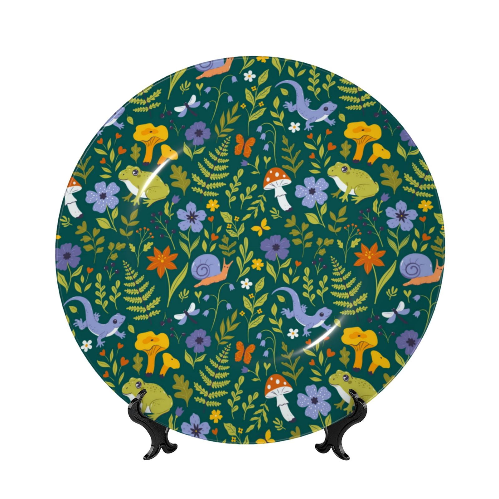 Coaee Forest Flora And Fauna for Bone China Decorative Plate Decorative ...
