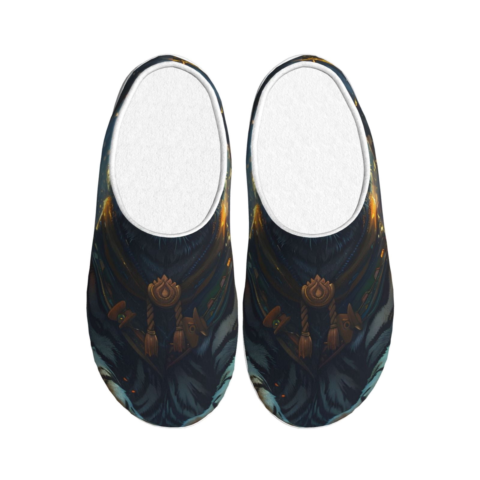 Coaee Forest Meditating Tiger for Mens Slippers Indoor Slip On Shoes ...