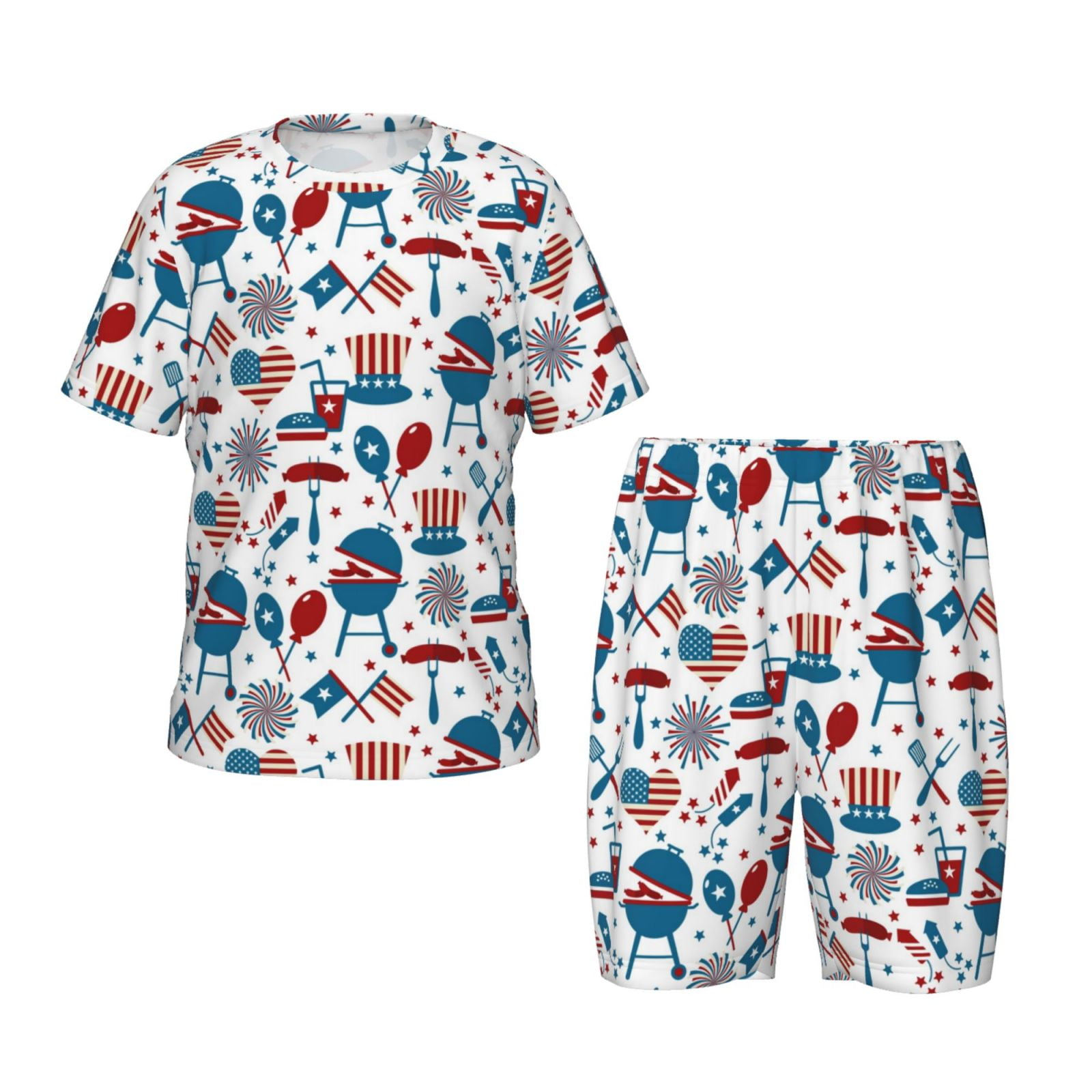 Coaee Fourth Of July Party for Short Sleeve Pajamas Kids Summer Pjs ...