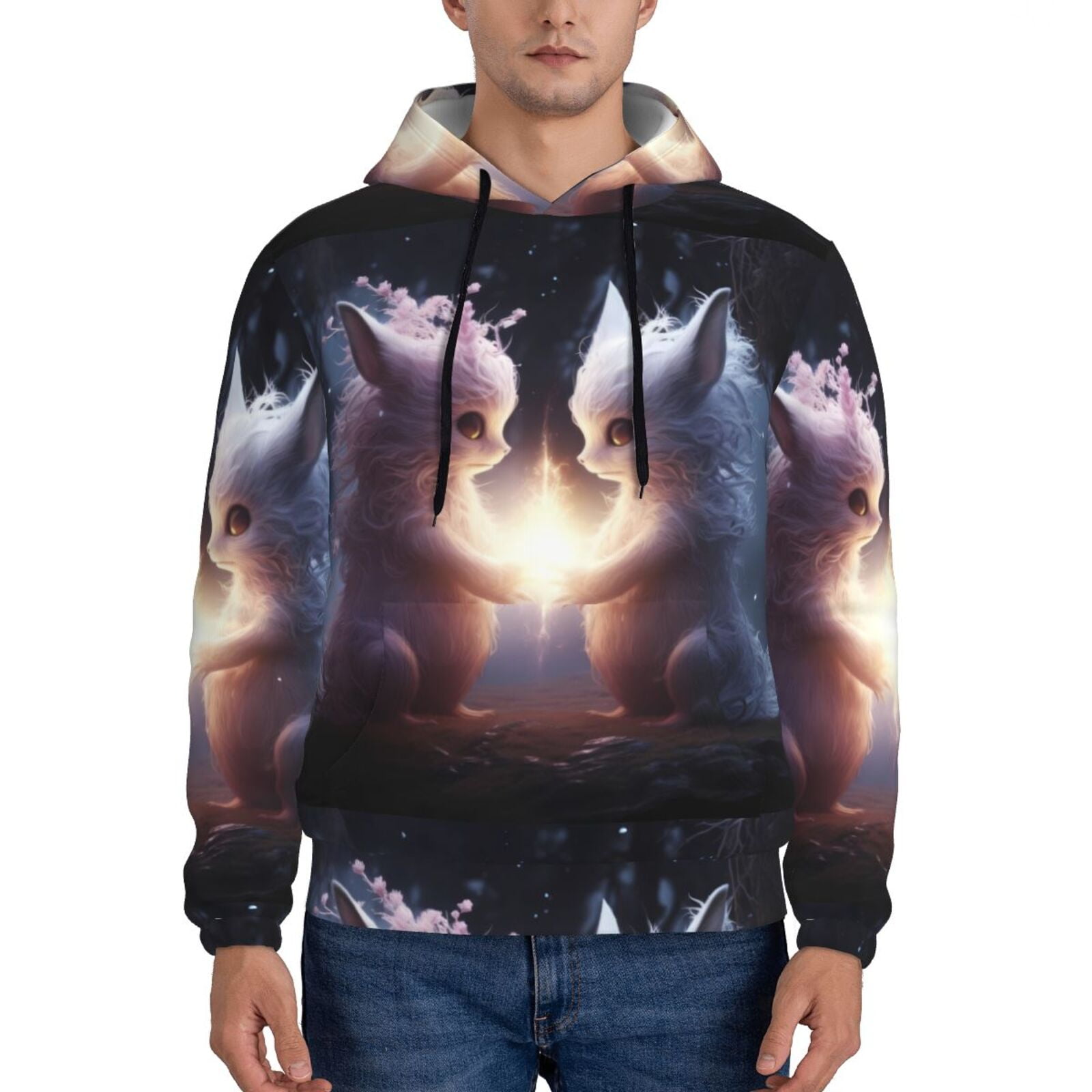 Coaee Fox Couple for Adult Hoodie Pullover Sweatshirt for Men Hooded ...