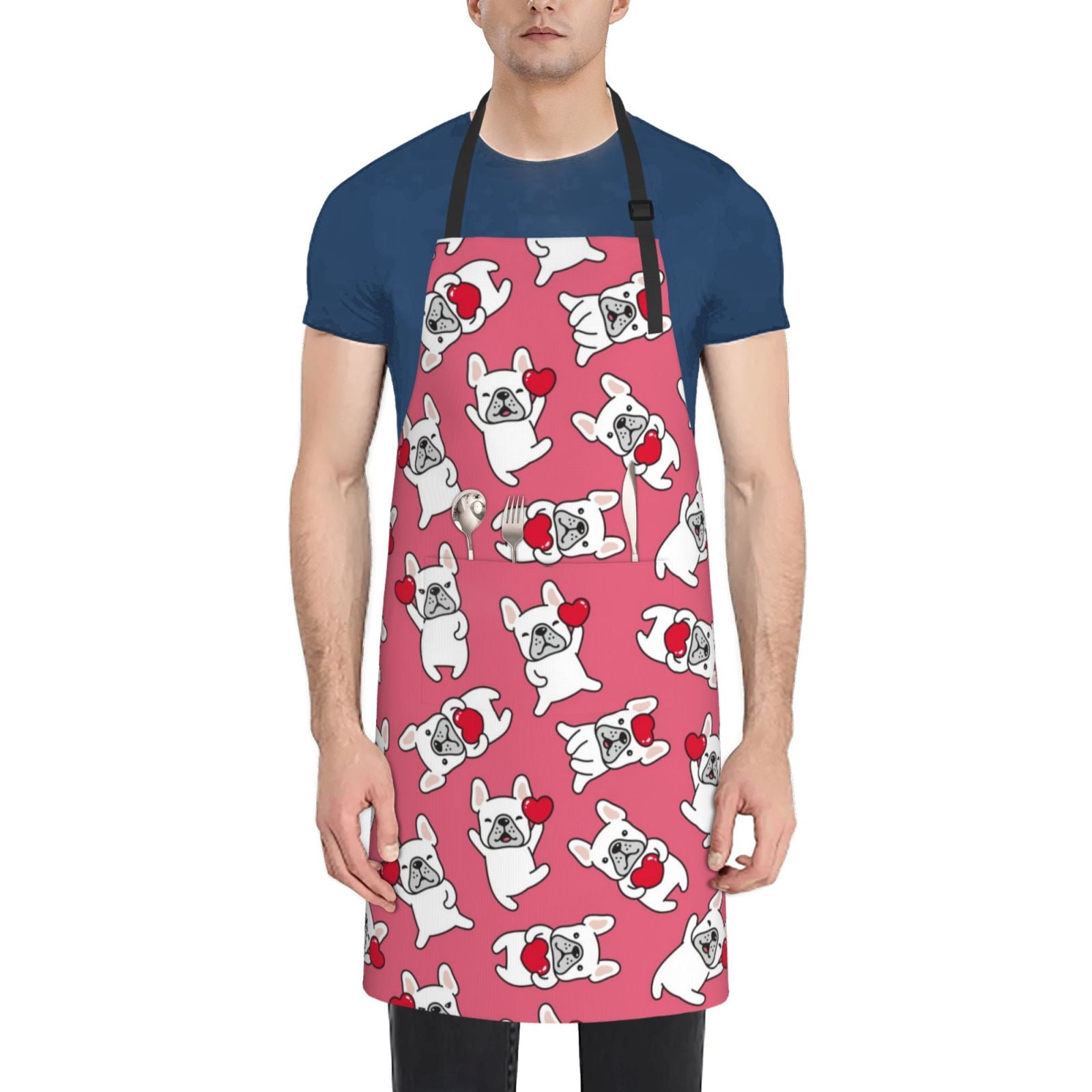 Coaee French Bulldog And Heart for Waterproof Apron for Unisex Adult ...