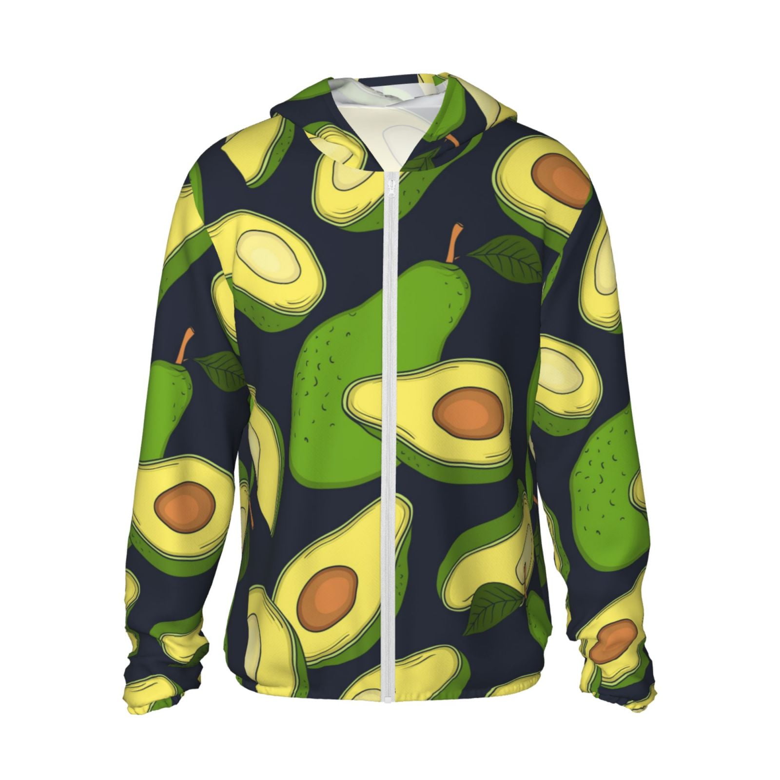 Coaee Fresh Avocado Men's and Women's UPF 50+ Sun Protection Hoodie ...
