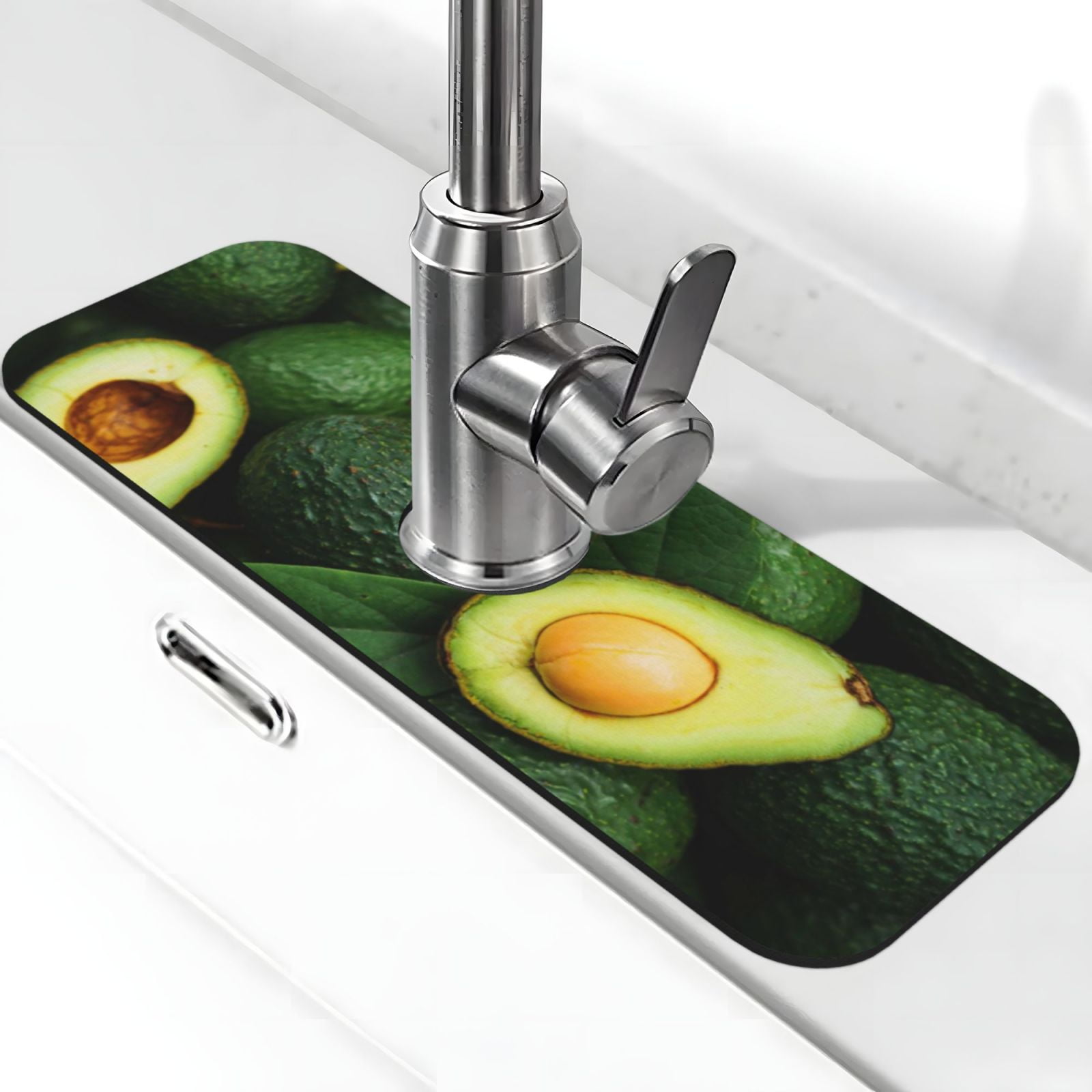Coaee Fresh Avocados for Kitchen Sink Splash Guard Sink Faucet Mat ...