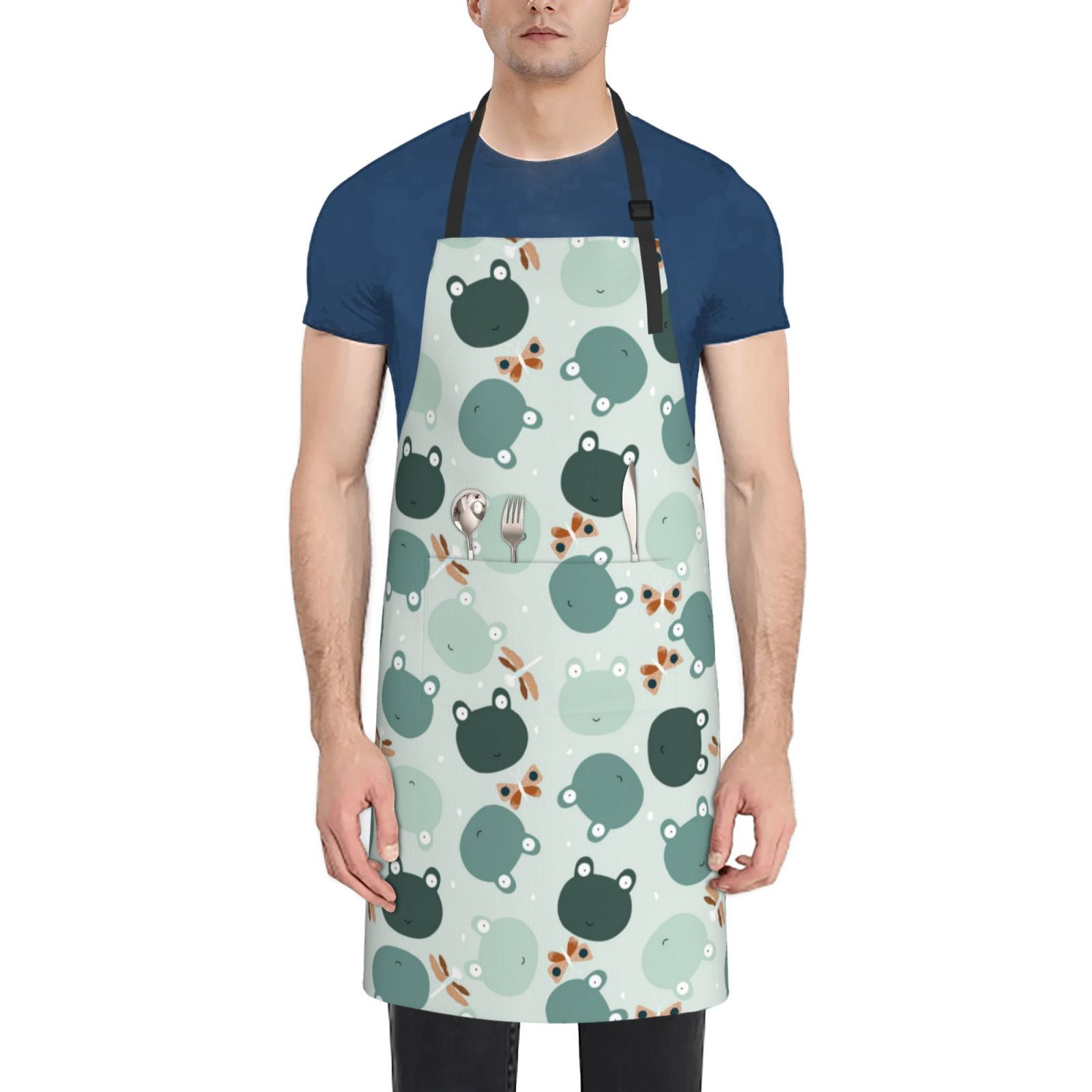 Coaee Frog And Dragonflies for Waterproof Apron for Unisex Adult with ...