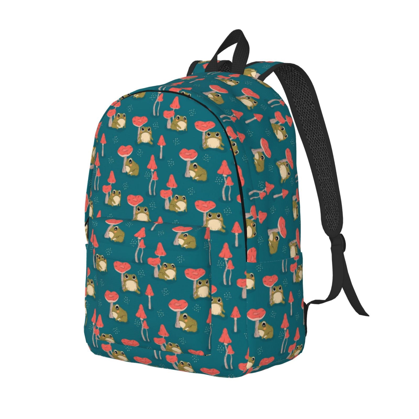 Coaee Frog and Mushrooms for Canvas Backpack for Hiking, Camping ...