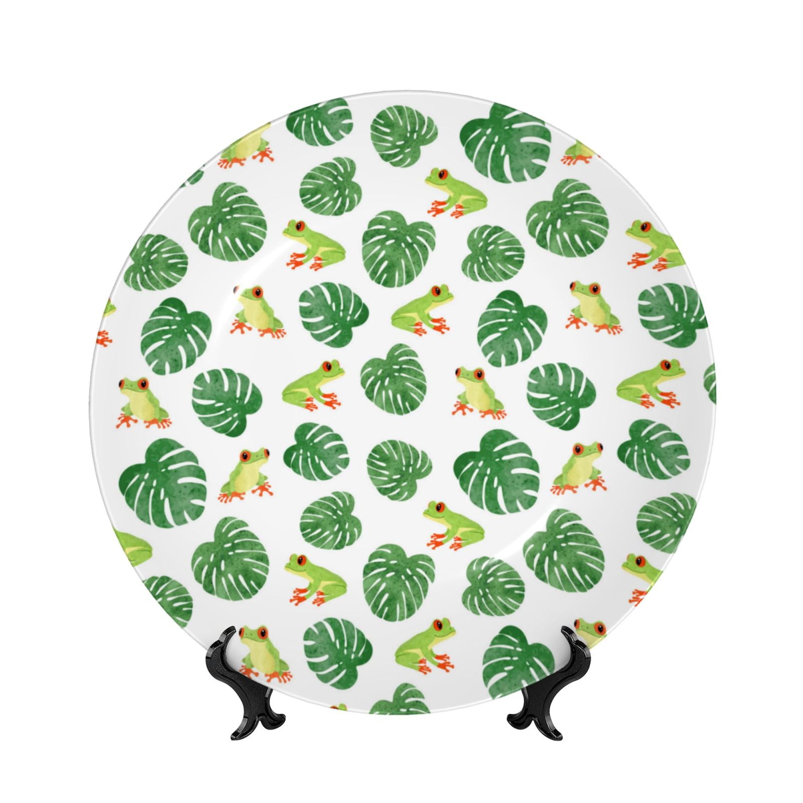 Coaee Frogs And Tropical Leaves for Bone China Decorative Plate ...