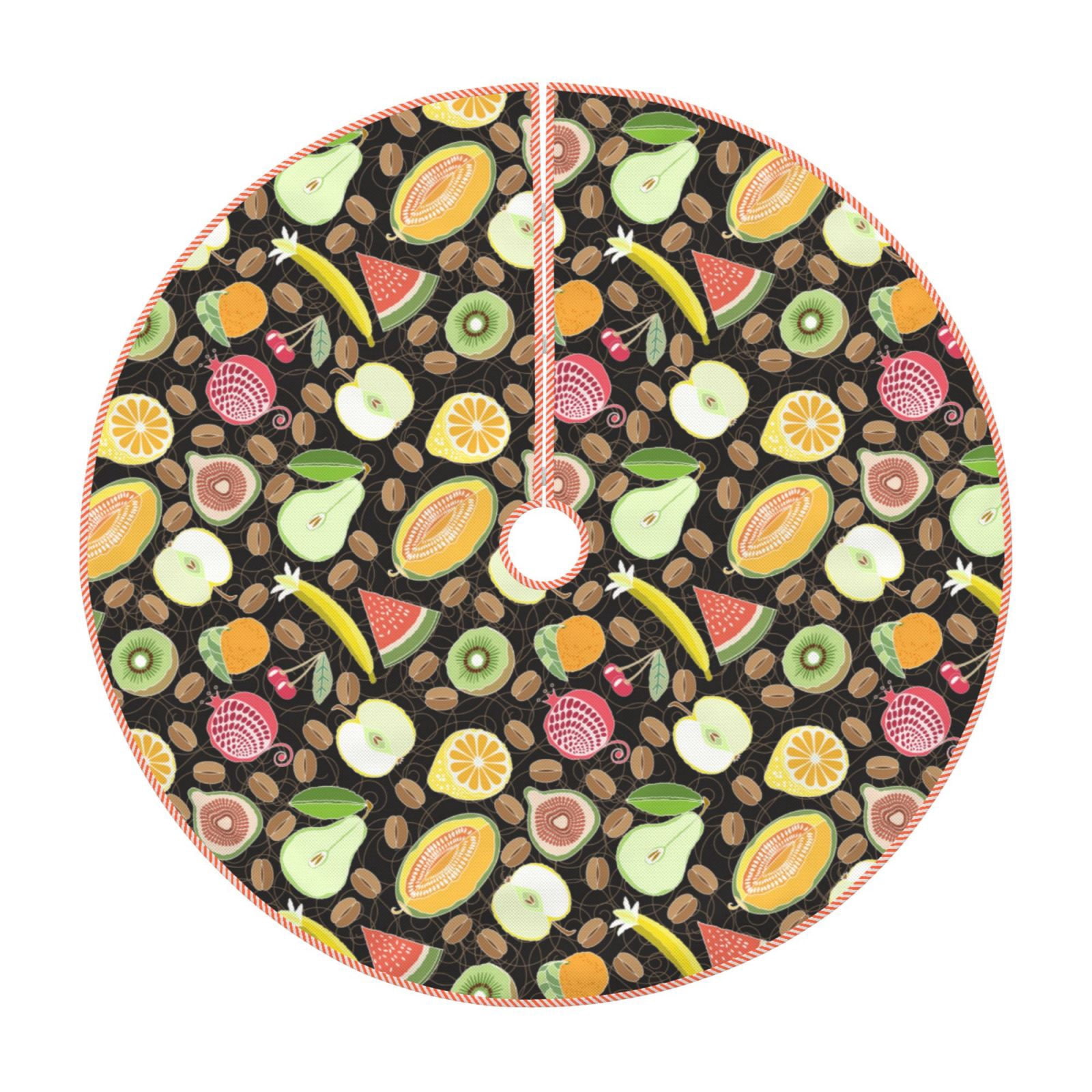 Coaee Fruits for Christmas Tree Skirt for Xmas Tree, Soft Plush ...